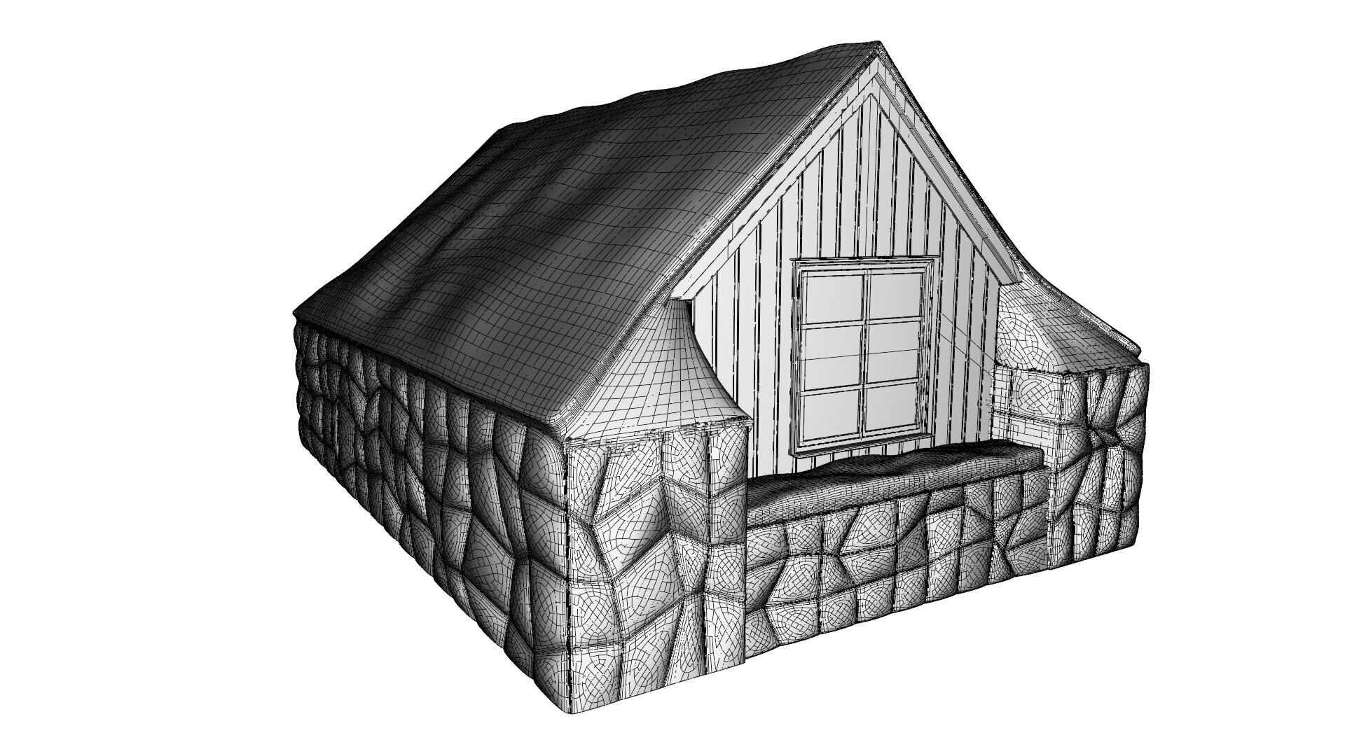 Turf House 3D Model - TurboSquid 1717168