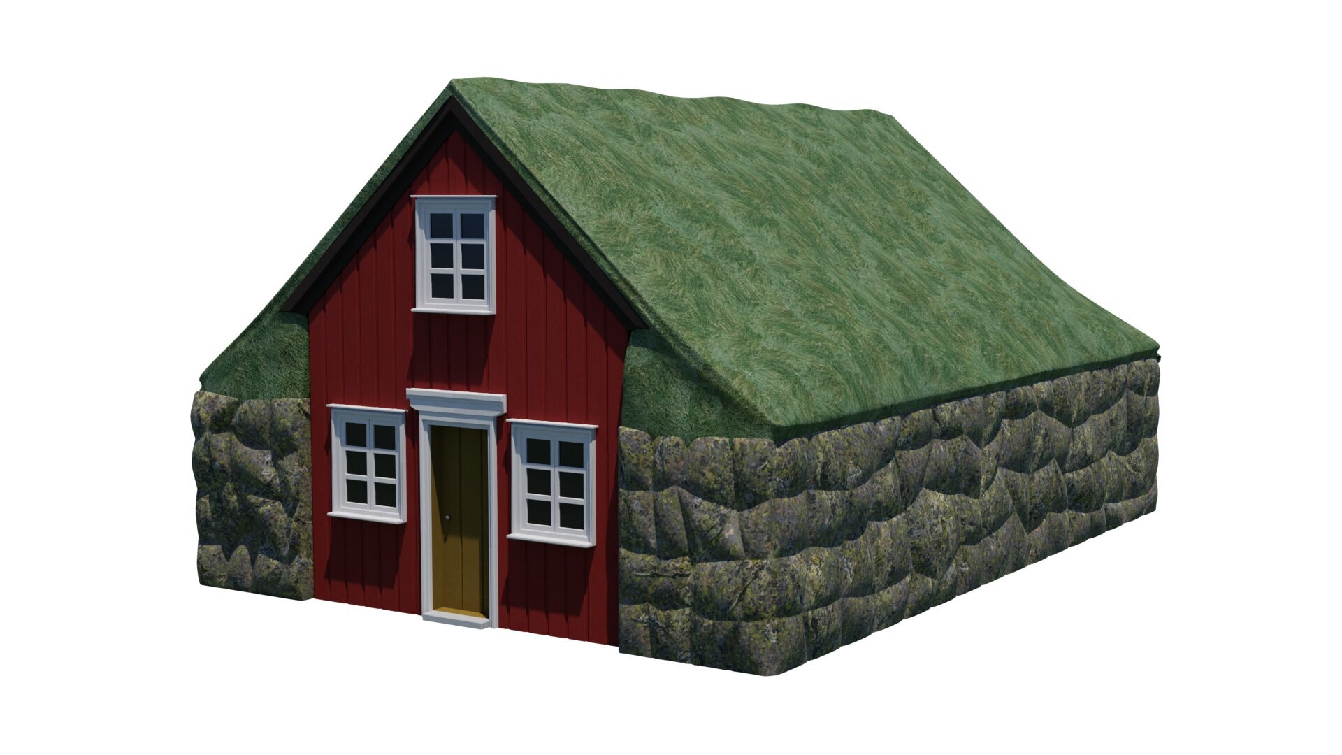 Turf house 3D model - TurboSquid 1717168