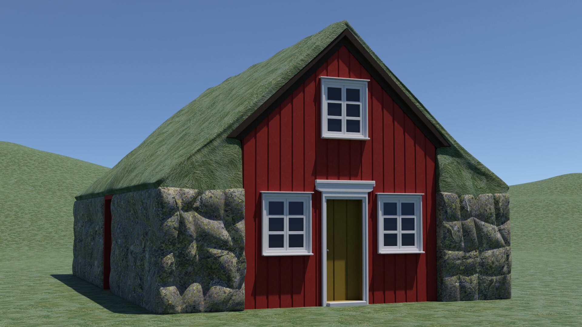 Turf House 3D Model - TurboSquid 1717168