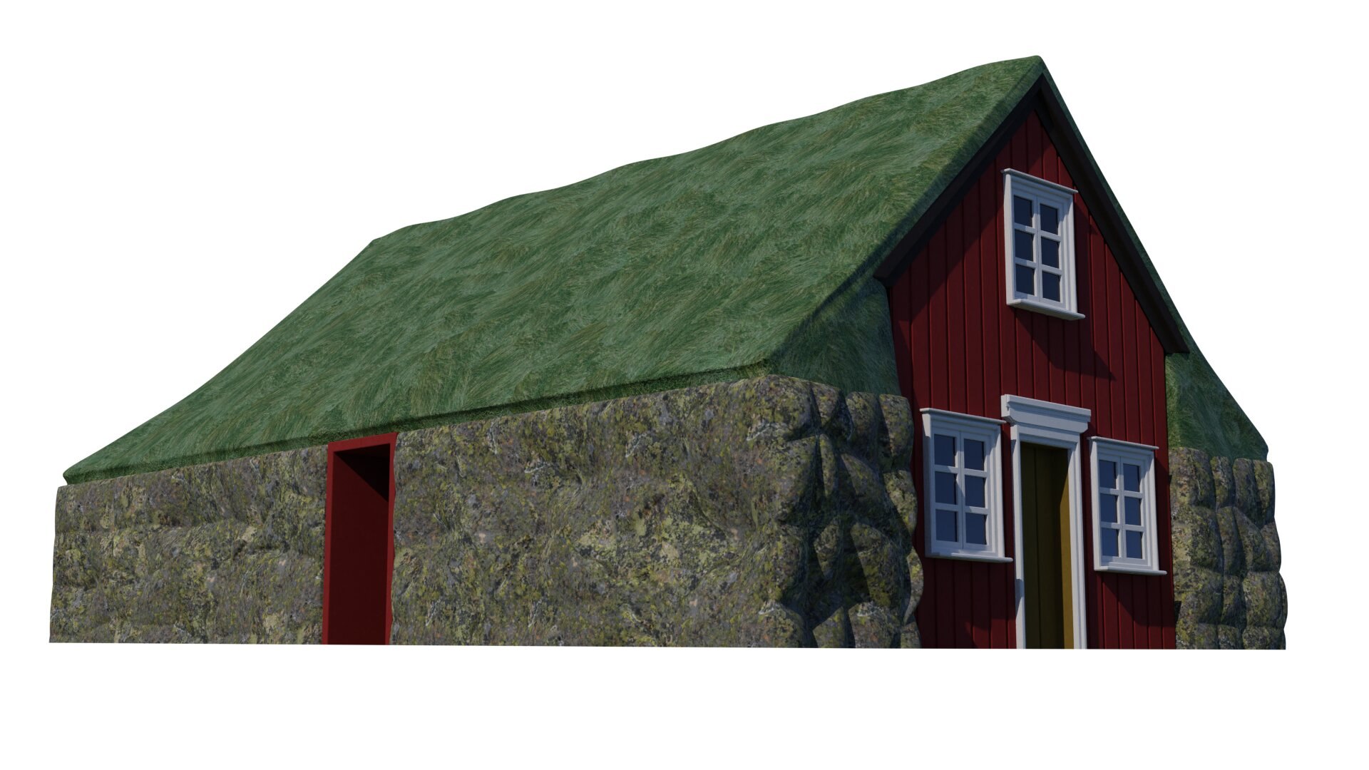 Turf House 3D Model - TurboSquid 1717168
