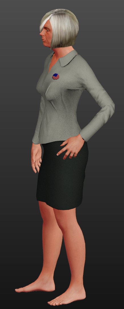 3d Female Politician Model