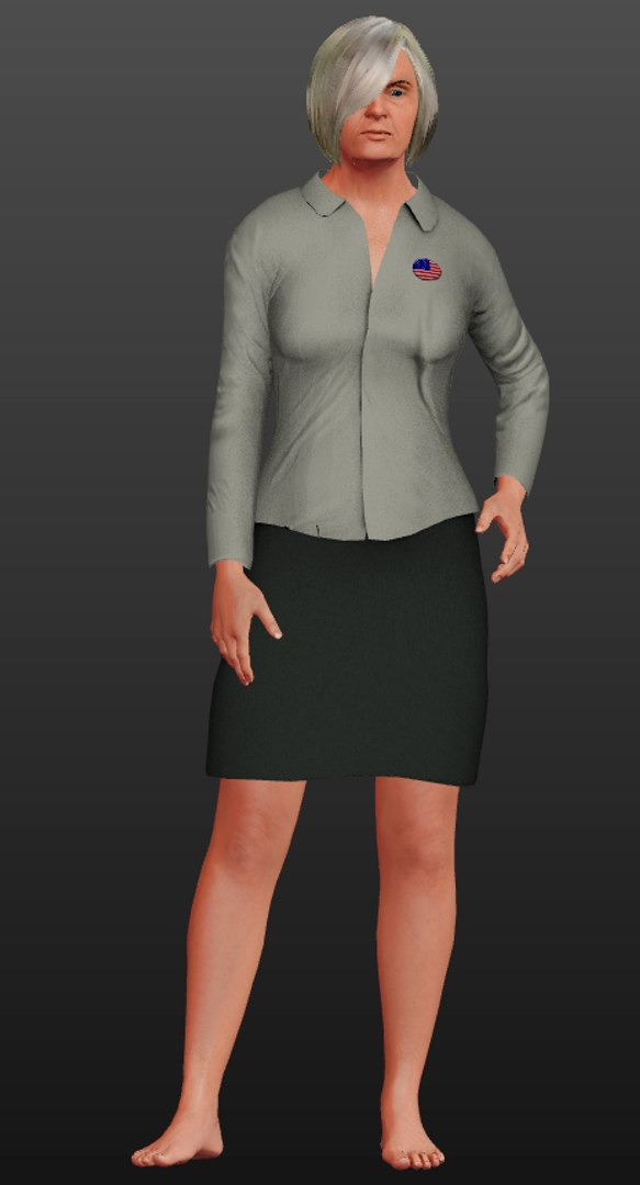 3d Female Politician Model
