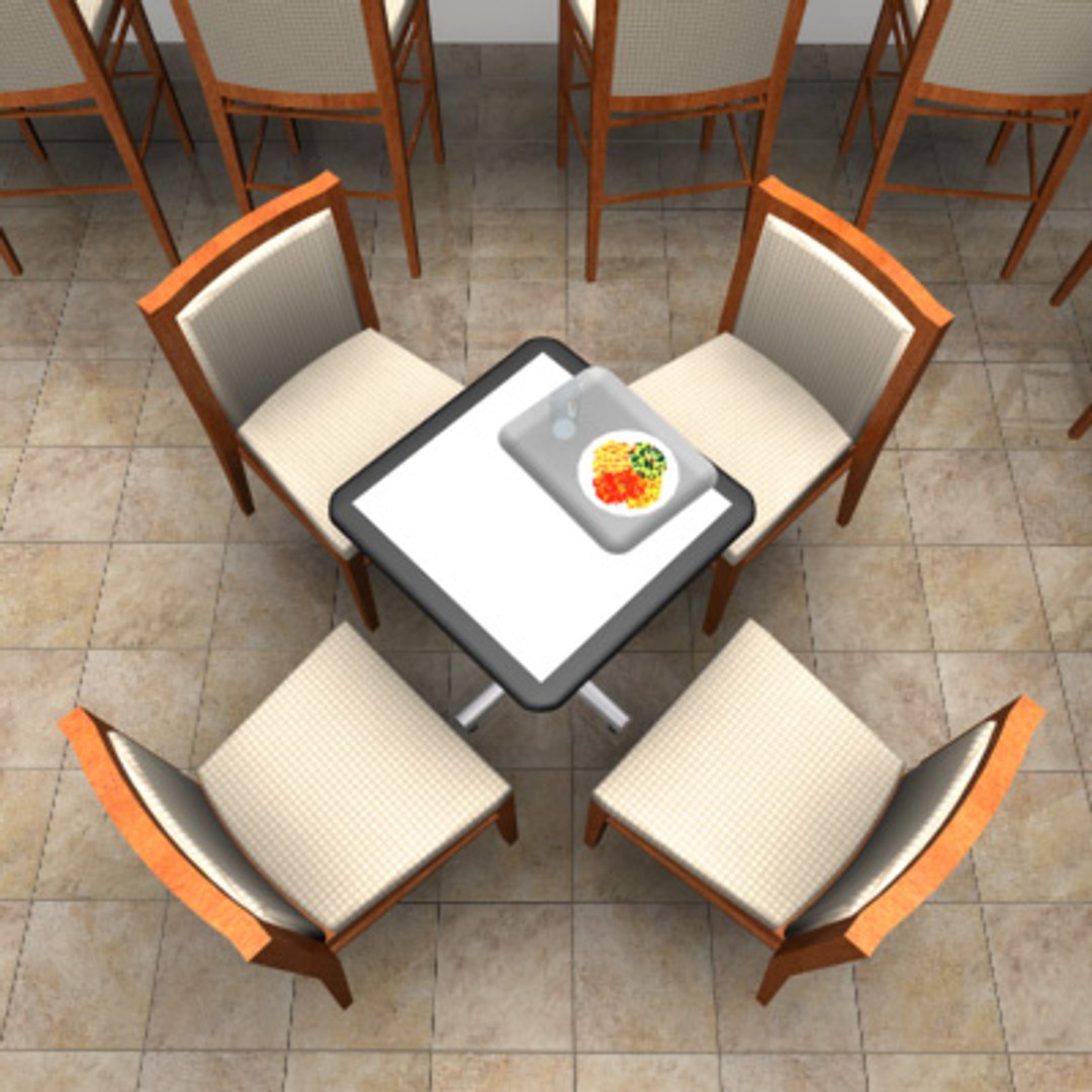 Cafe Chairs Table 3d Max