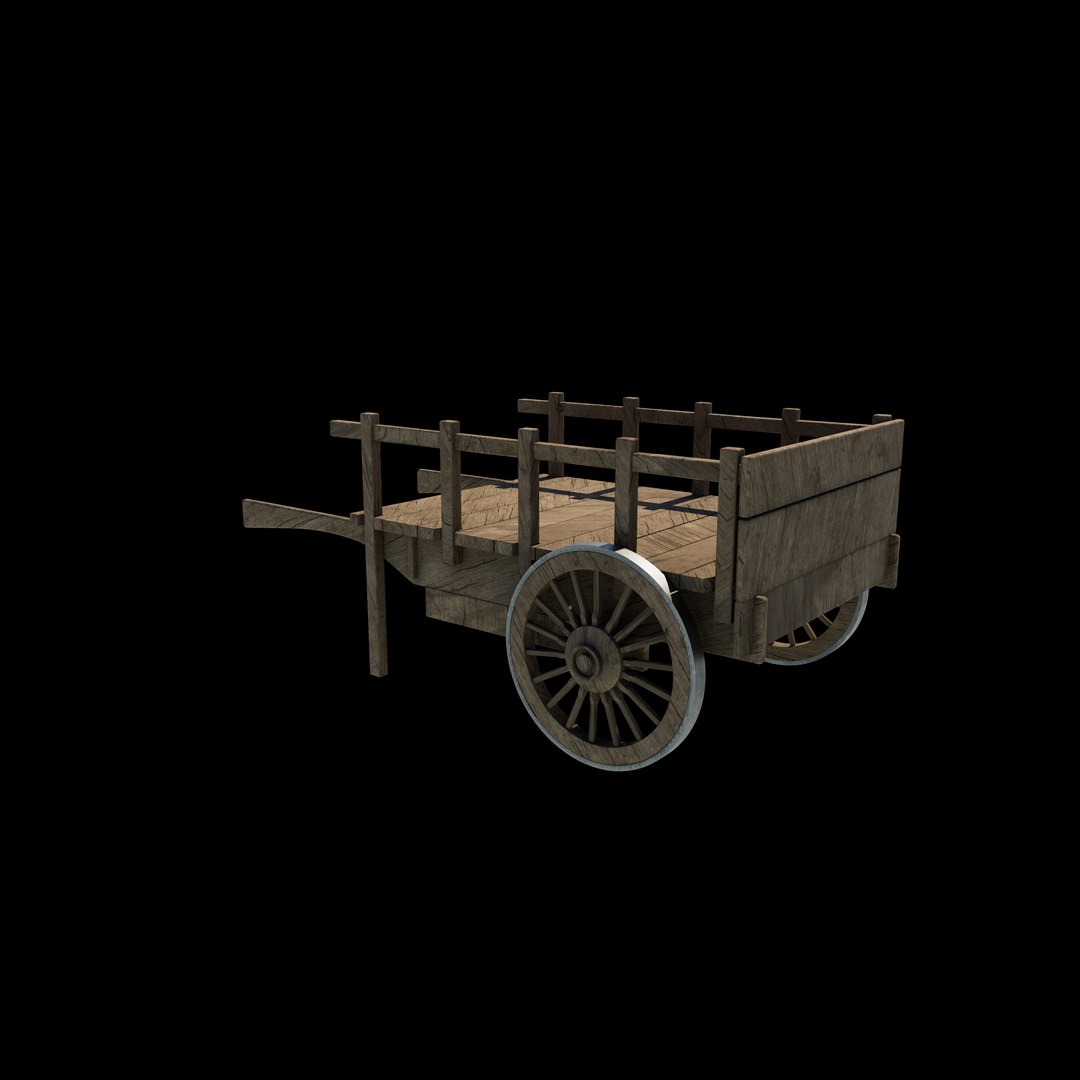 Wooden Trader Cart 3D Model 3D Model - TurboSquid 2397905