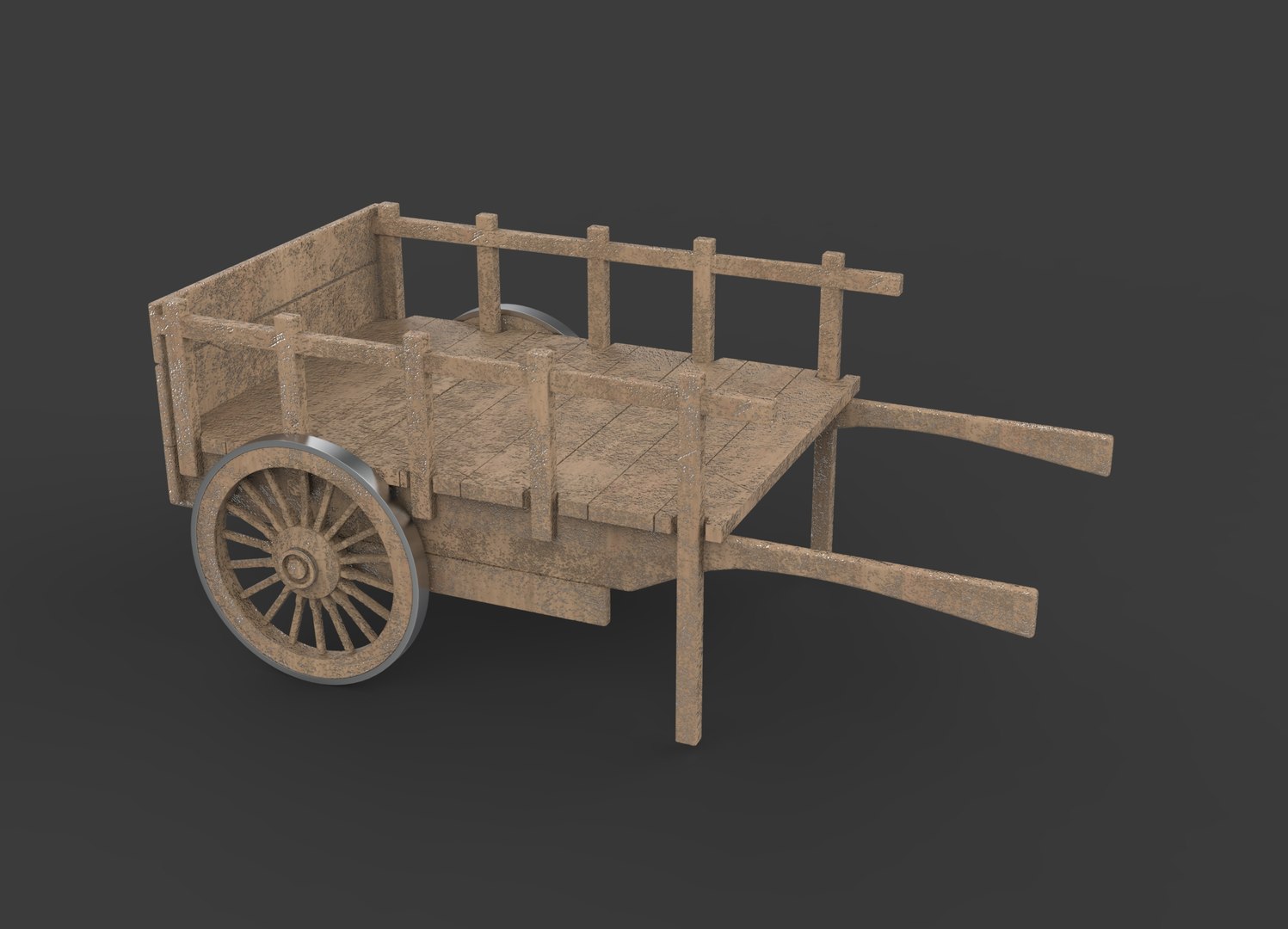 Wooden Trader Cart 3D Model 3D Model - TurboSquid 2397905
