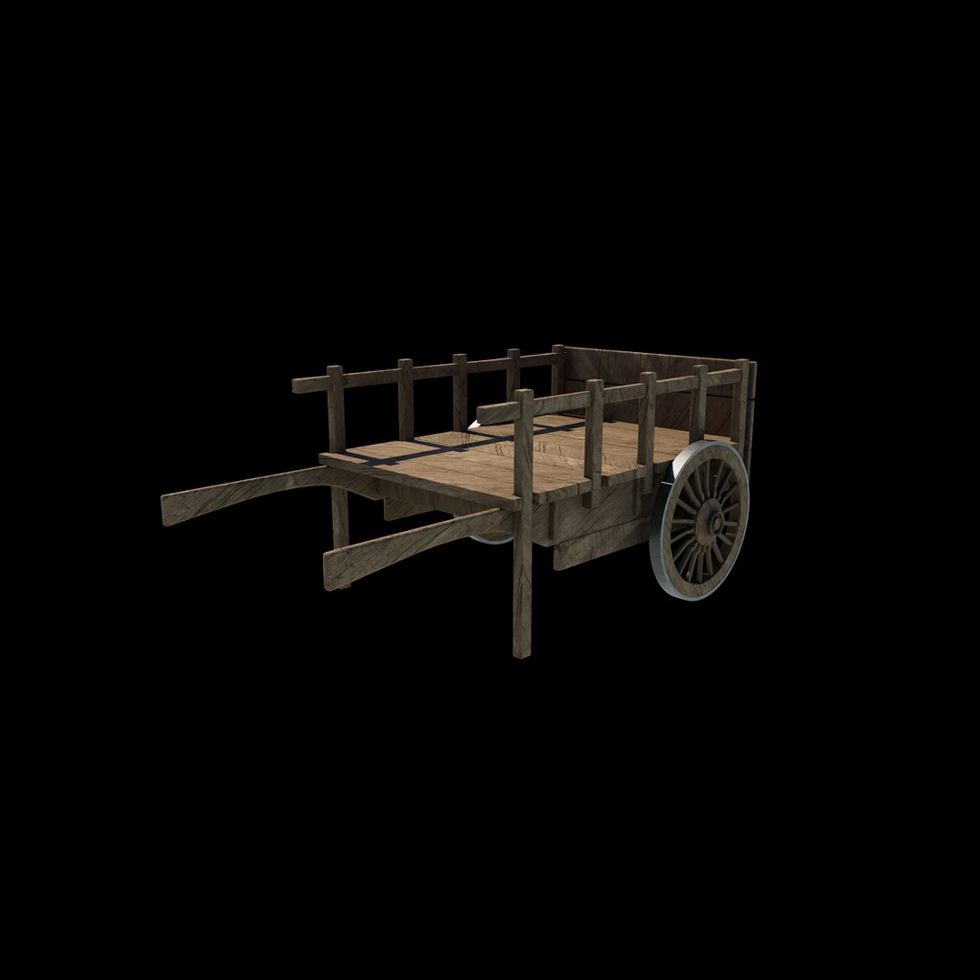 Wooden Trader Cart 3D Model 3D Model - TurboSquid 2397905