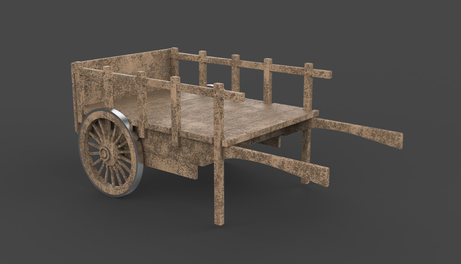 Wooden Trader Cart 3D Model 3D Model - TurboSquid 2397905