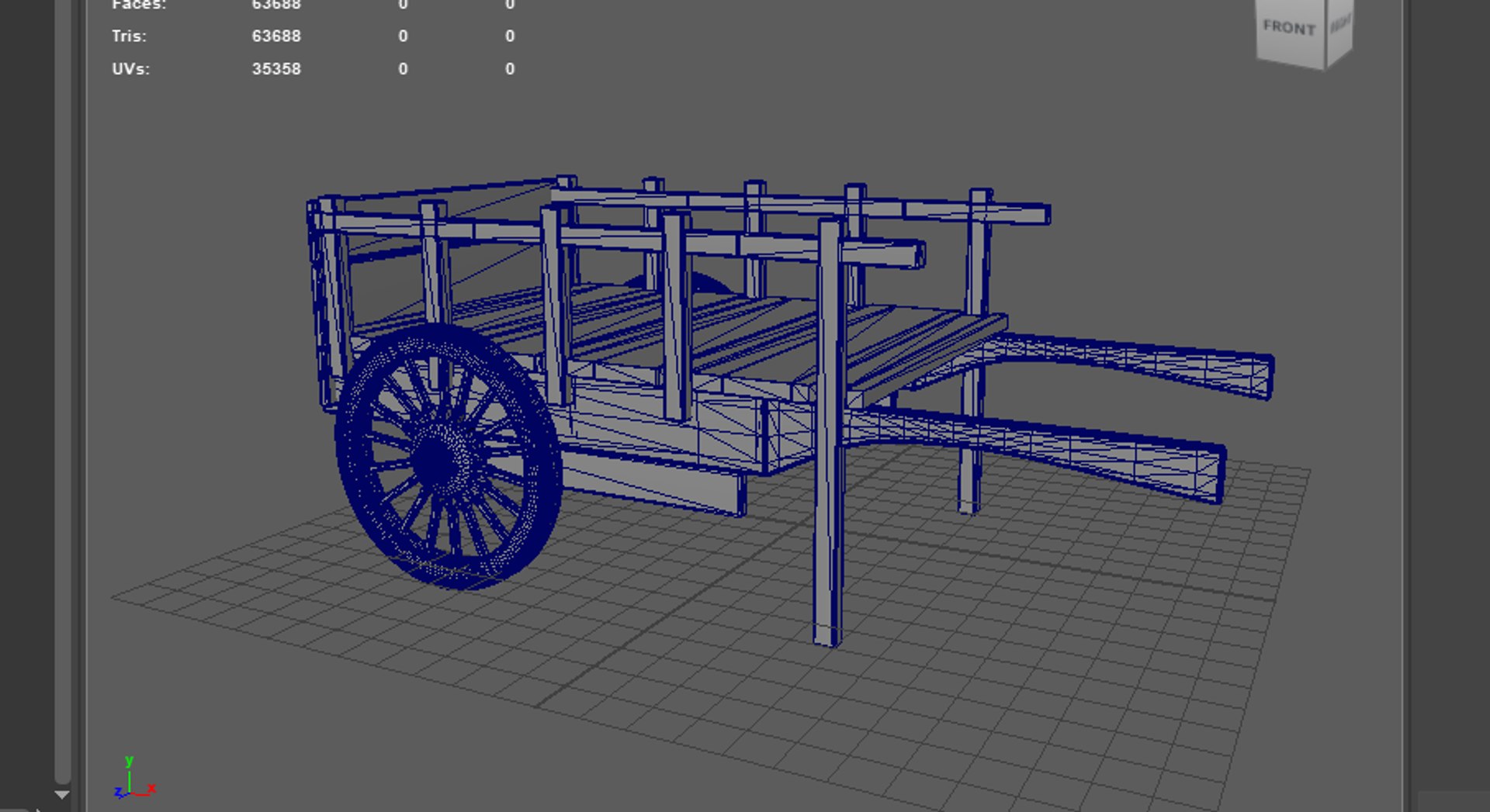 Wooden Trader Cart 3D Model 3D Model - TurboSquid 2397905