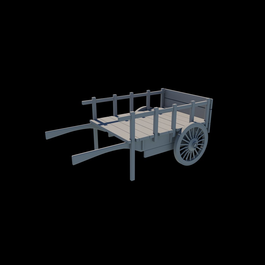 Wooden Trader Cart 3D Model 3D Model - TurboSquid 2397905