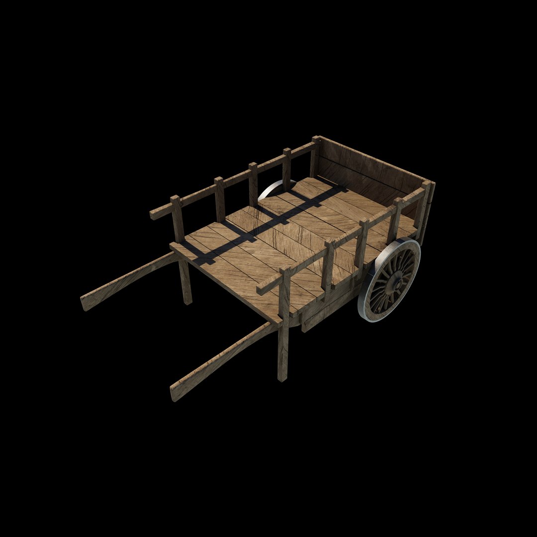 Wooden Trader Cart 3D Model 3D Model - TurboSquid 2397905