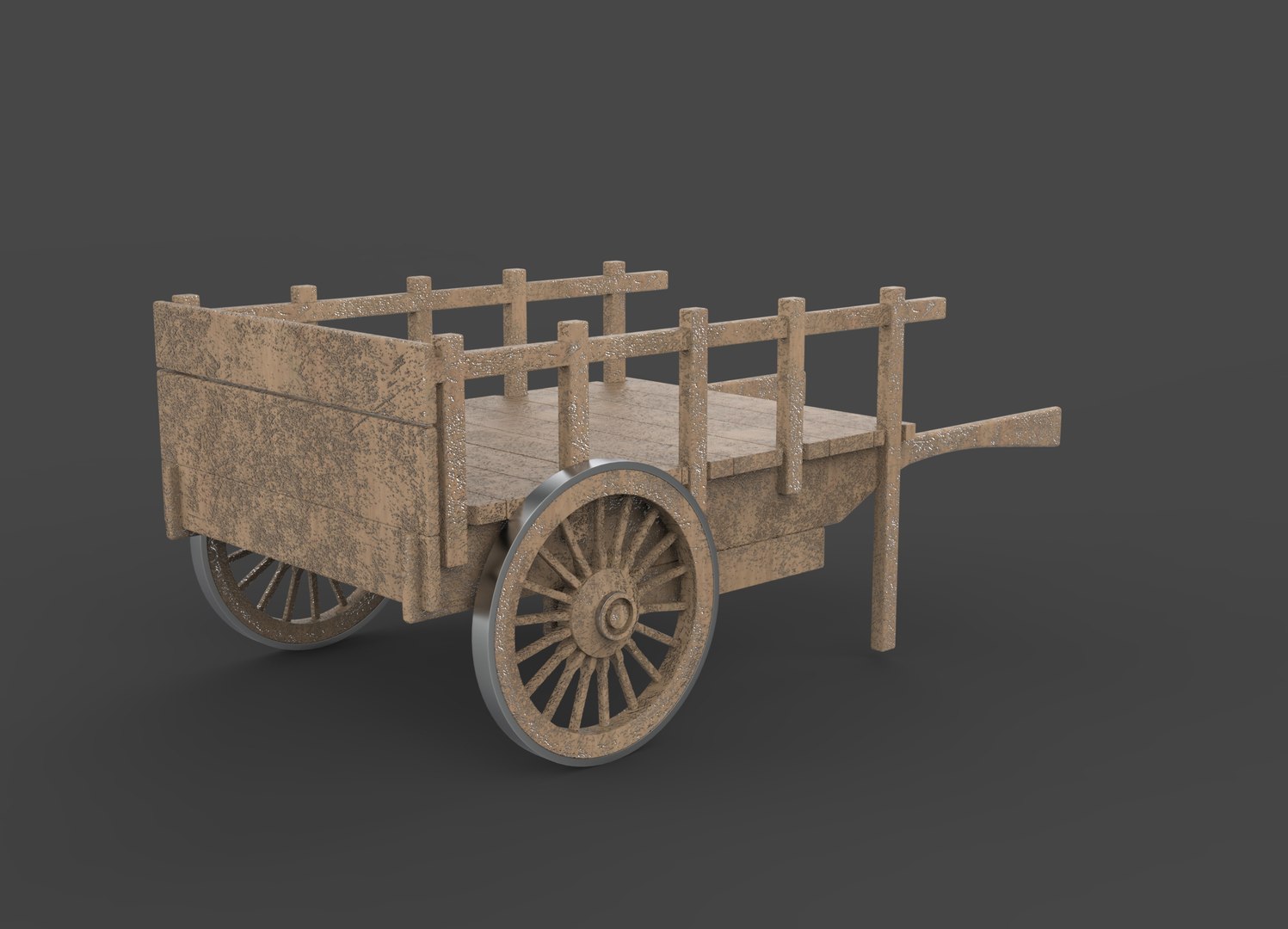 Wooden Trader Cart 3D Model 3D Model - TurboSquid 2397905