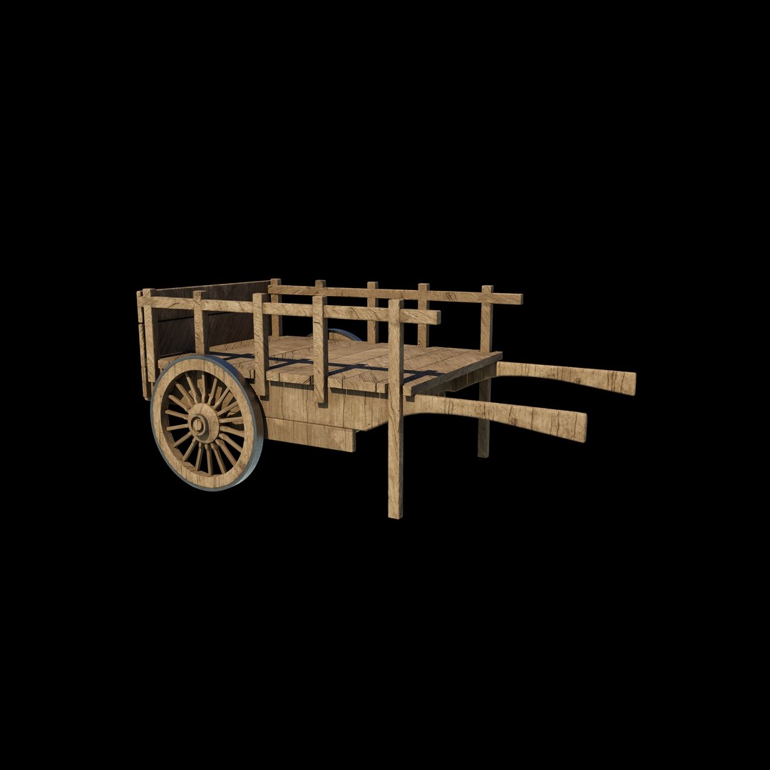 Wooden Trader Cart 3D Model 3D Model - TurboSquid 2397905