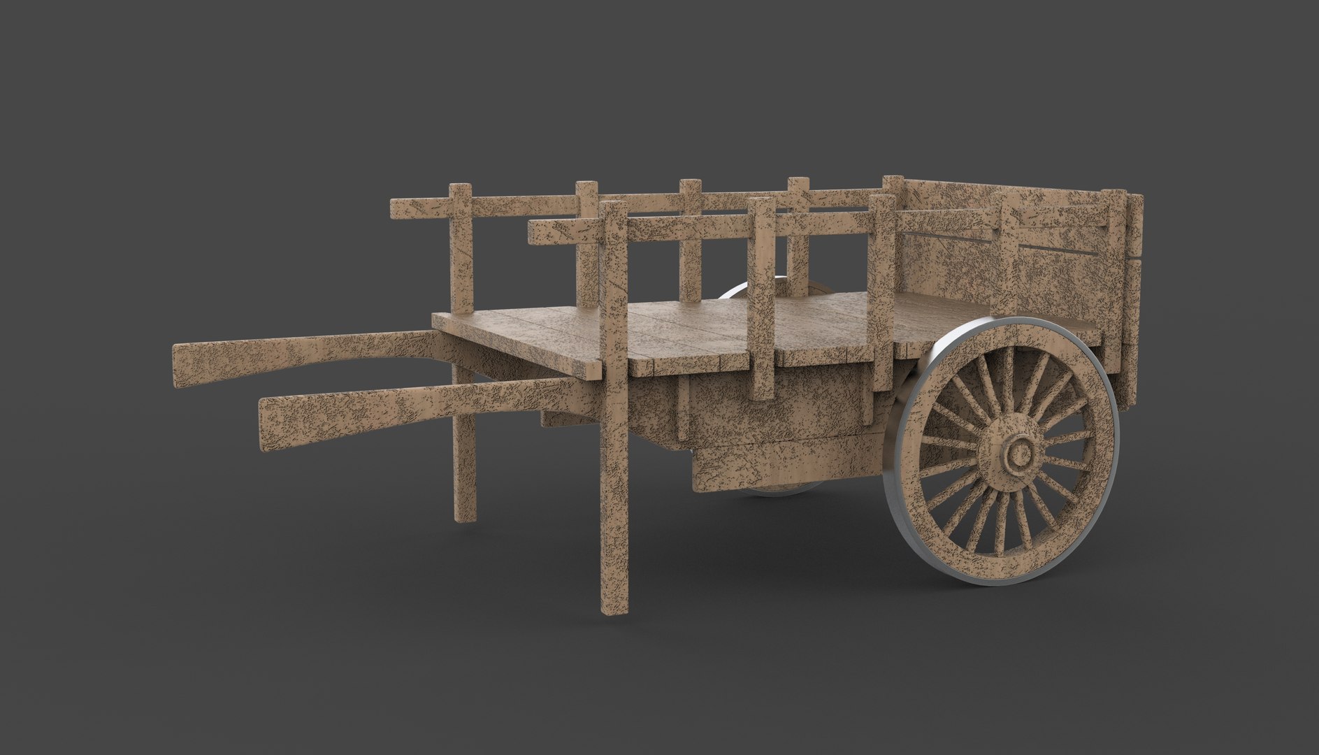Wooden Trader Cart 3D Model 3D Model - TurboSquid 2397905