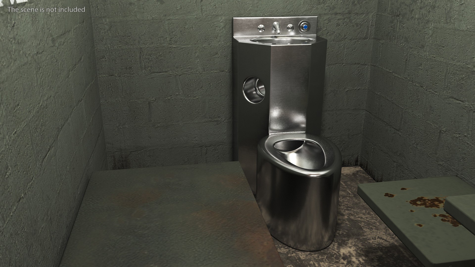 3D Model Stainless Steel Commode Toilet Basin Combination - TurboSquid ...