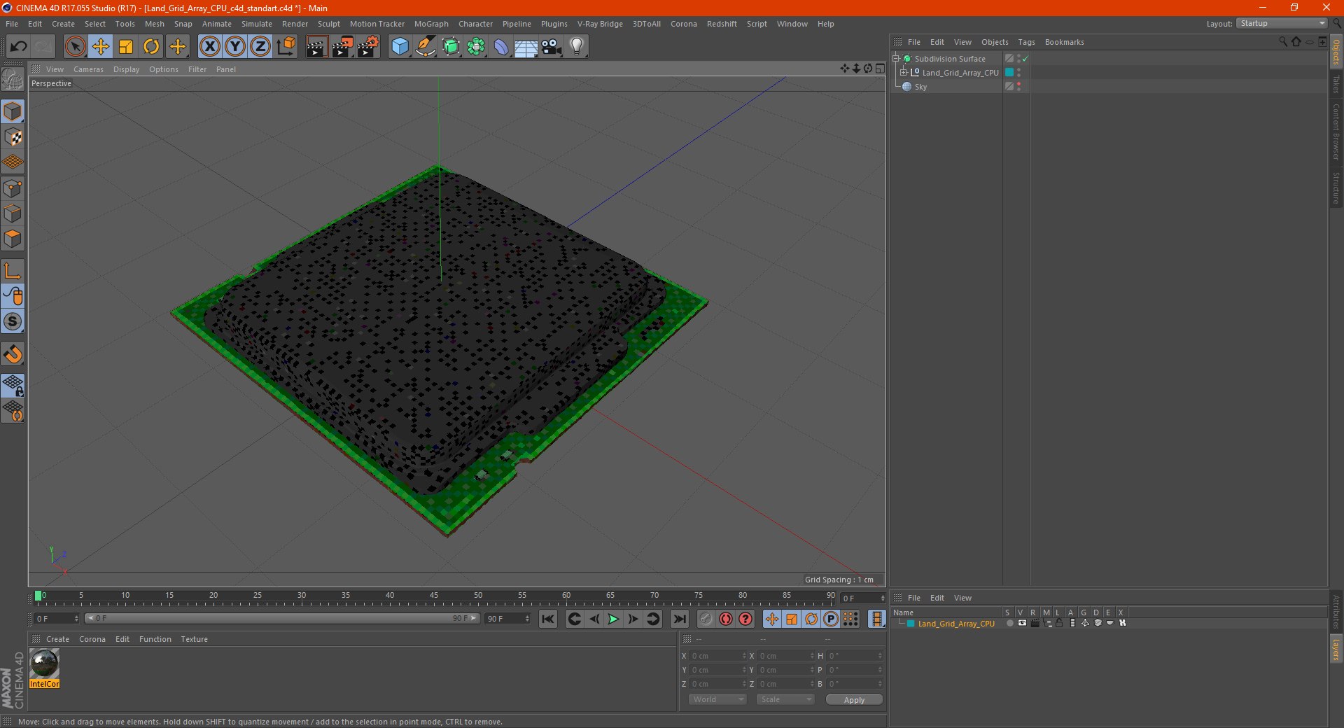 Land Grid Array CPU 3D model - TurboSquid 1813852