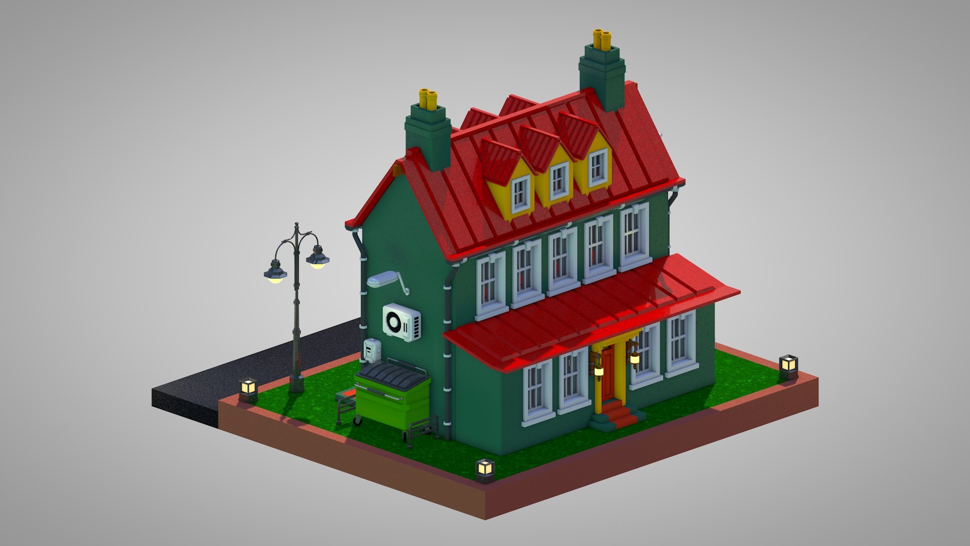 Cartoon Hotel 03 3D Model - TurboSquid 2183072