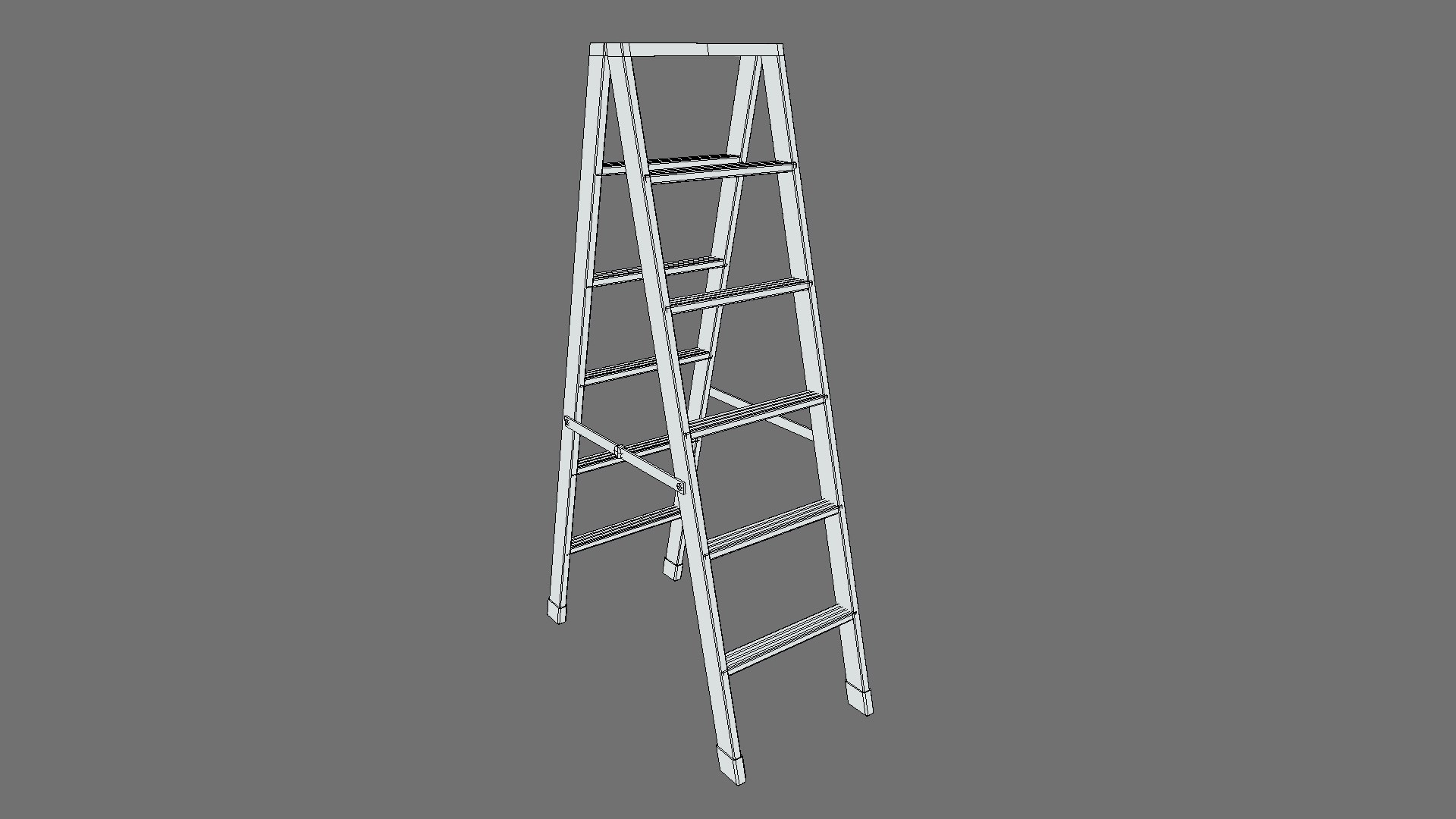 3D Low Poly Cartoon Aluminium Ladder - TurboSquid 1845537