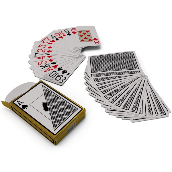 3d playing cards set model