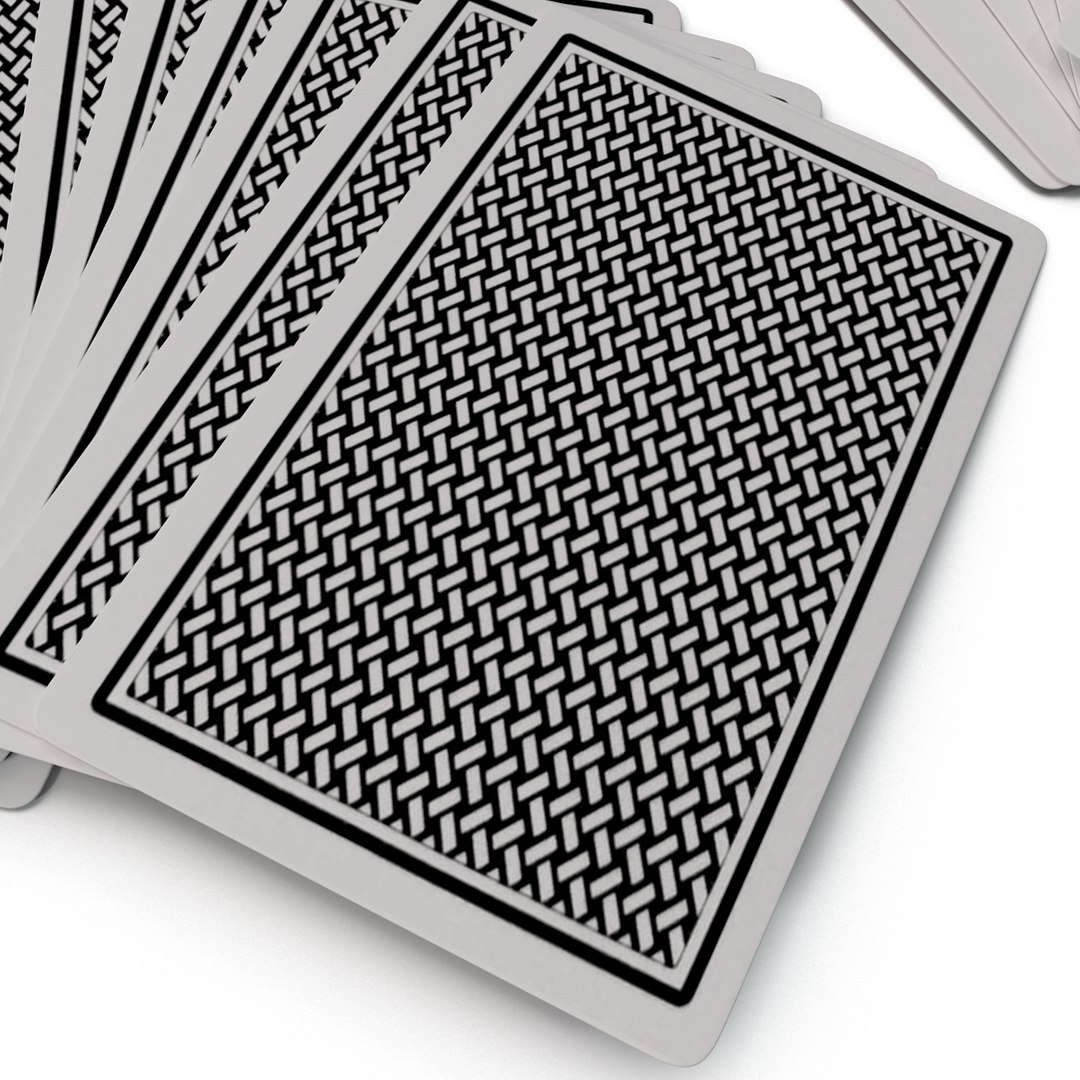 3d playing cards set model