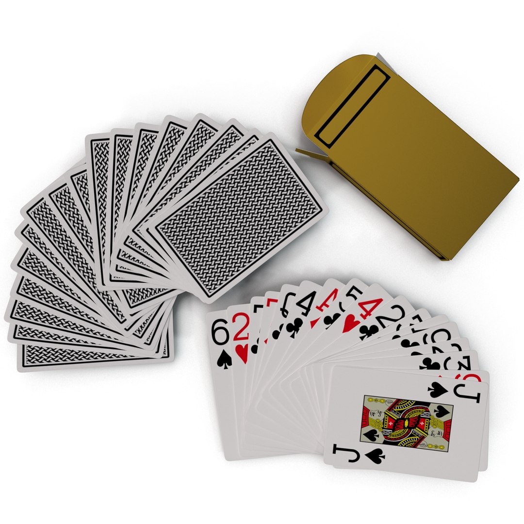 3d playing cards set model