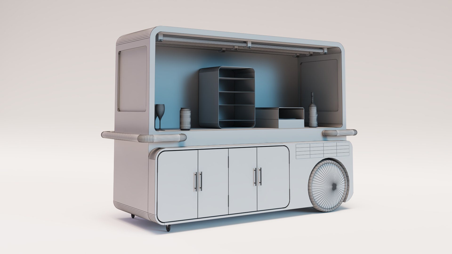 3D Model Food Cart - TurboSquid 2137815