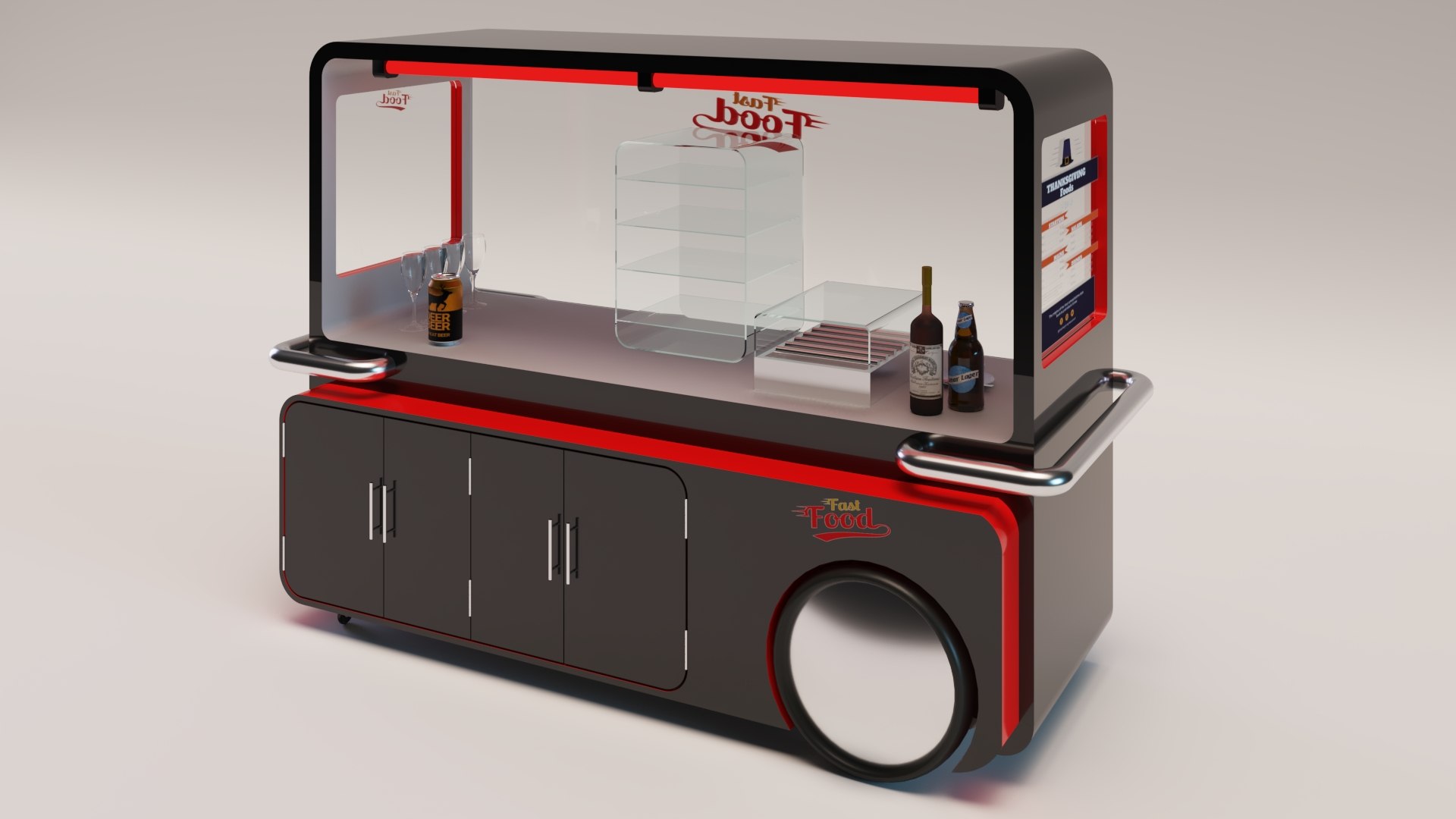 3D Model Food Cart - TurboSquid 2137815