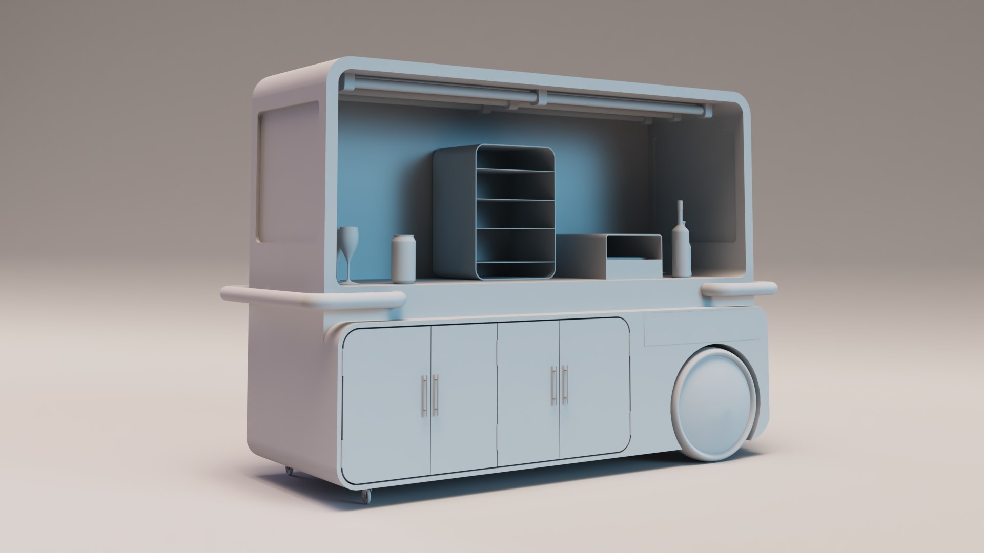 3D Model Food Cart - TurboSquid 2137815