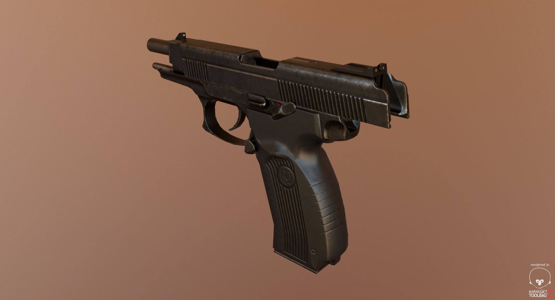 3d Mp-443 Grach Pistol Model