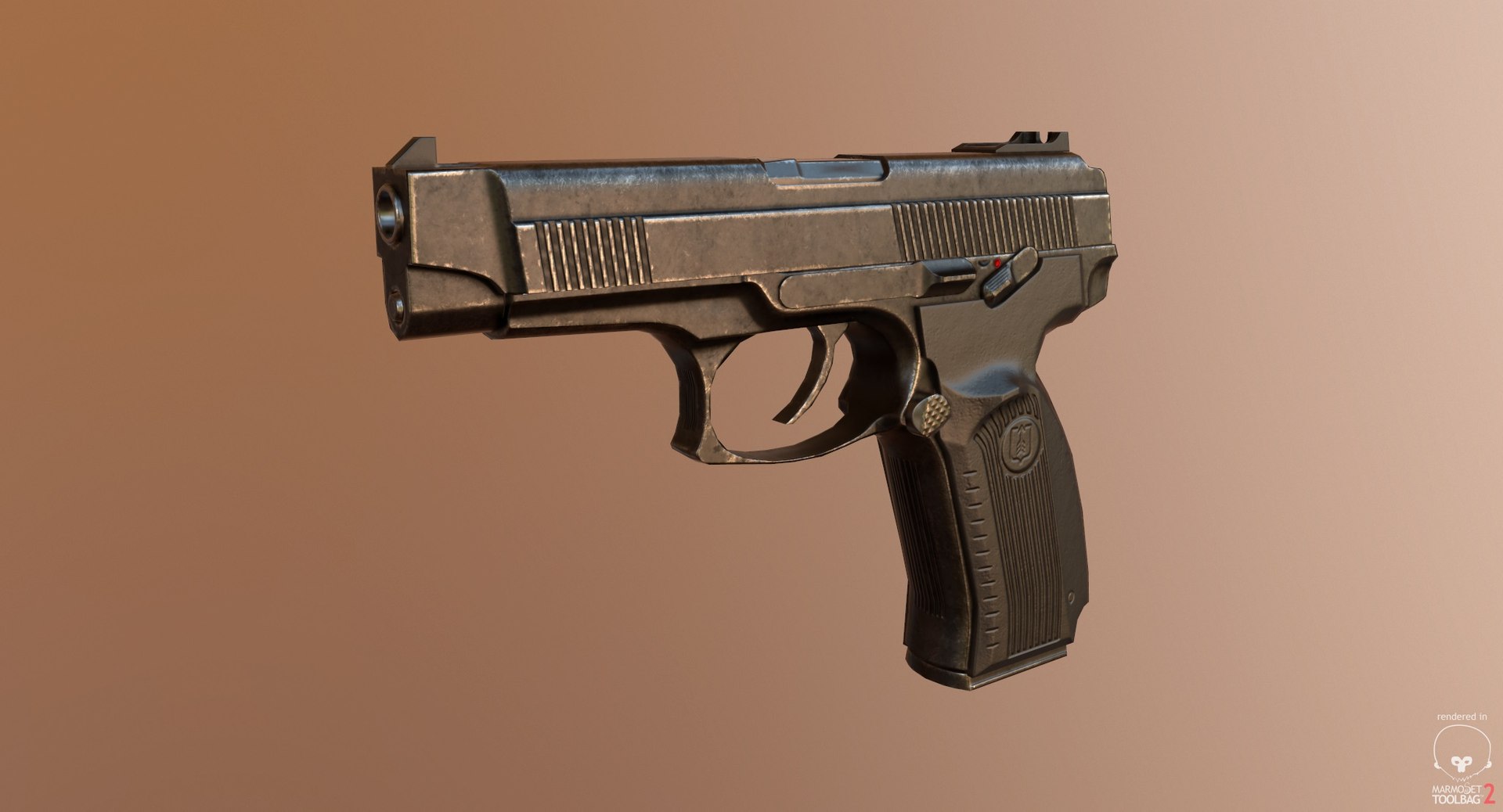 3d Mp-443 Grach Pistol Model