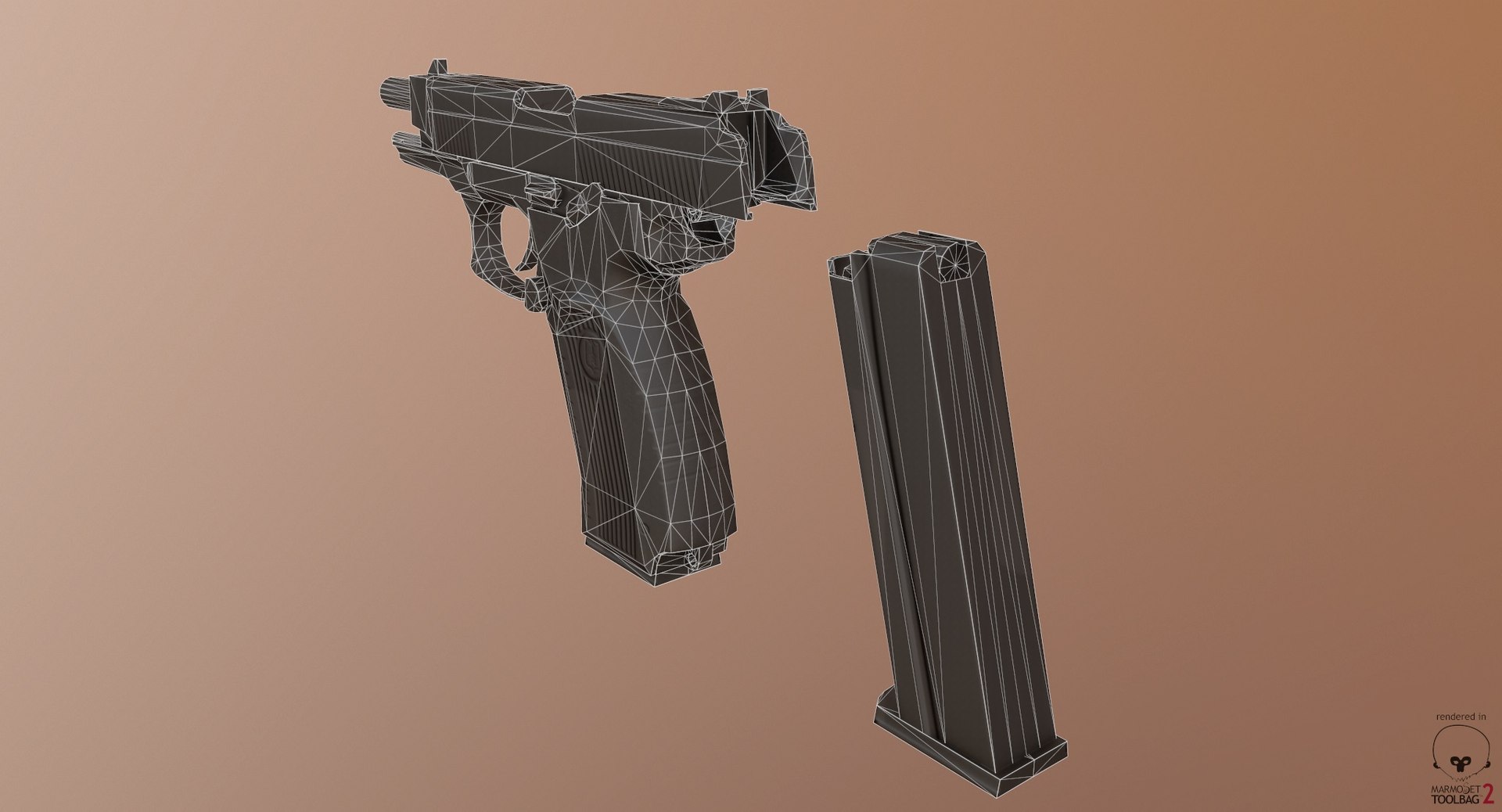 3d Mp-443 Grach Pistol Model