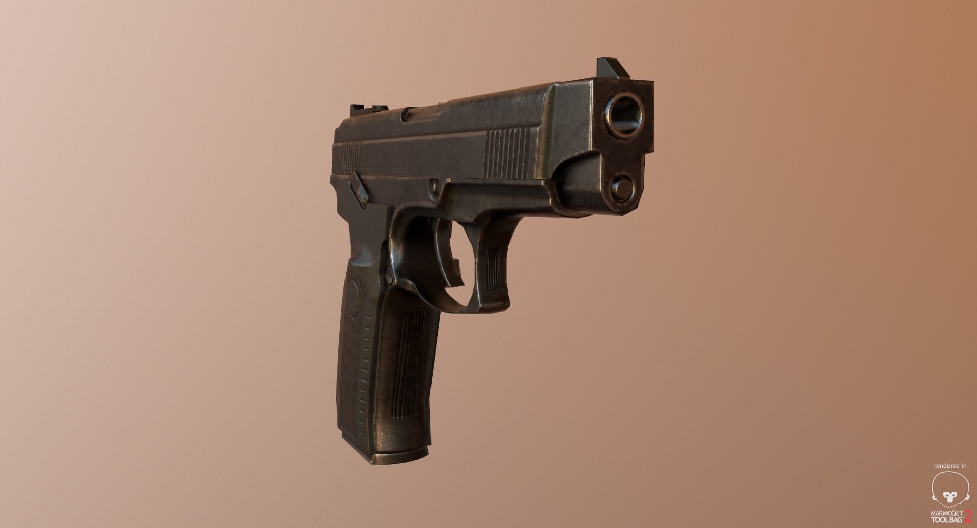 3d Mp-443 Grach Pistol Model