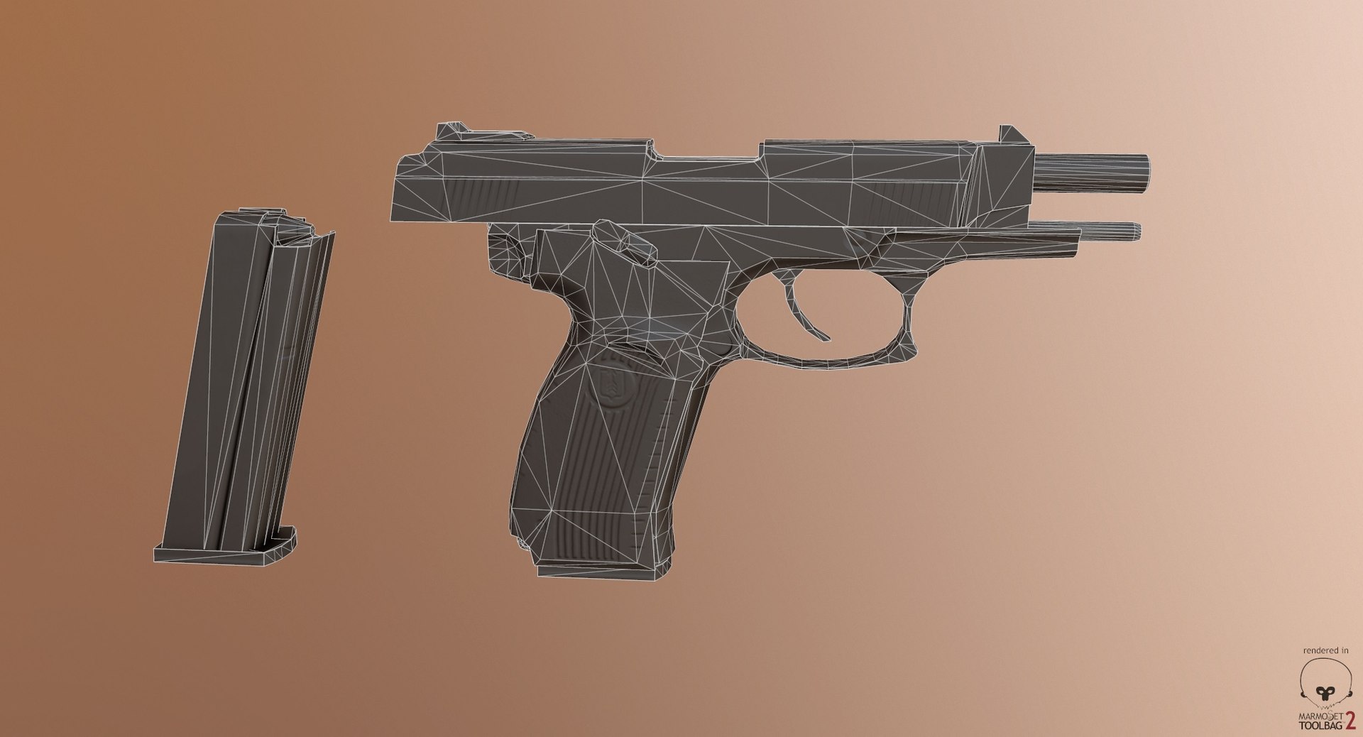 3d Mp-443 Grach Pistol Model