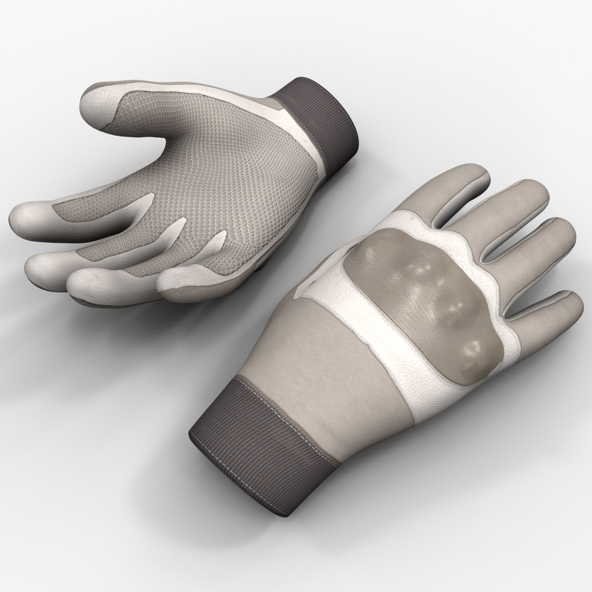 3ds max futuristic soldier gloves
