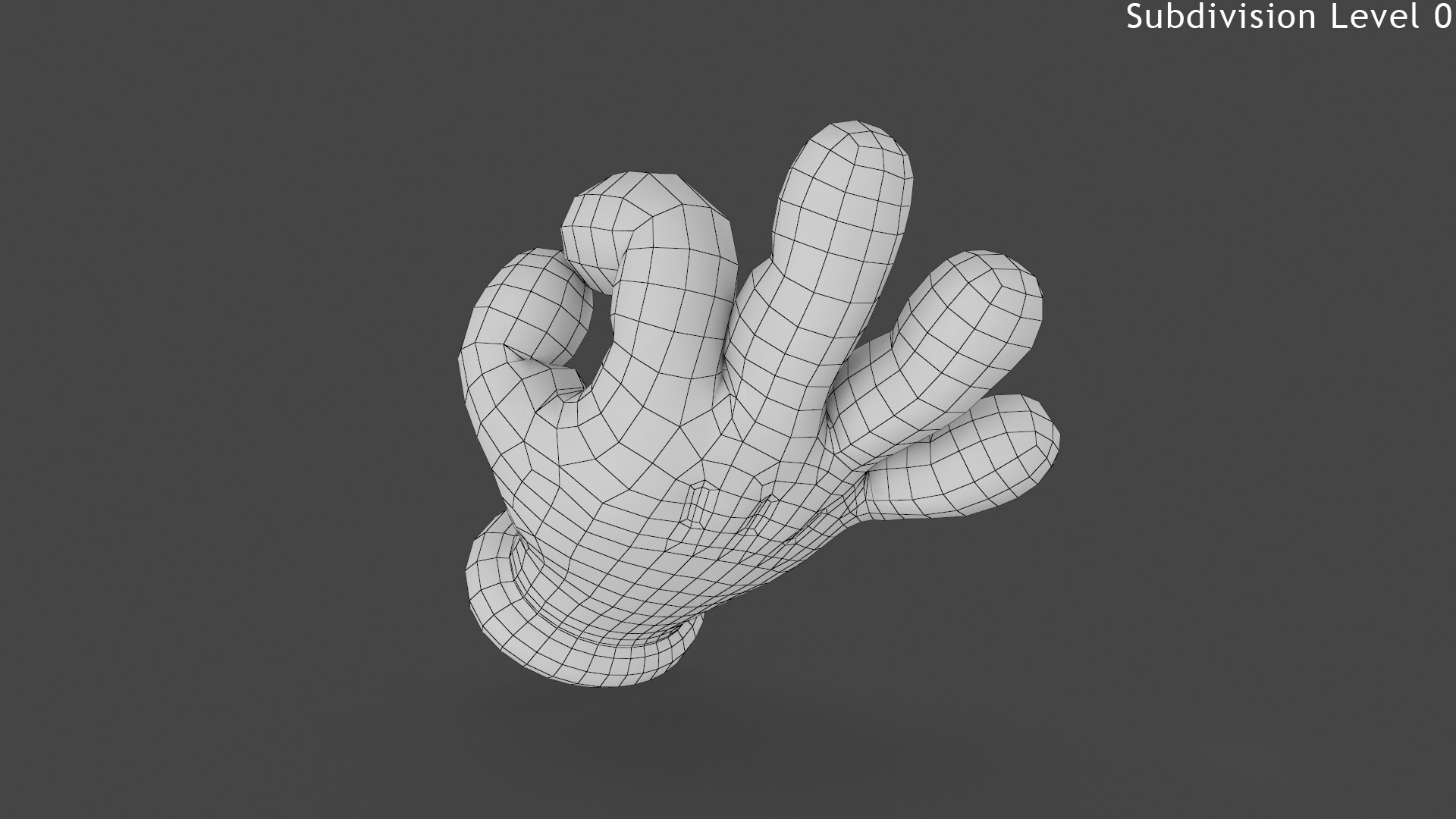 3D Cartoon Hand Model - TurboSquid 1698623
