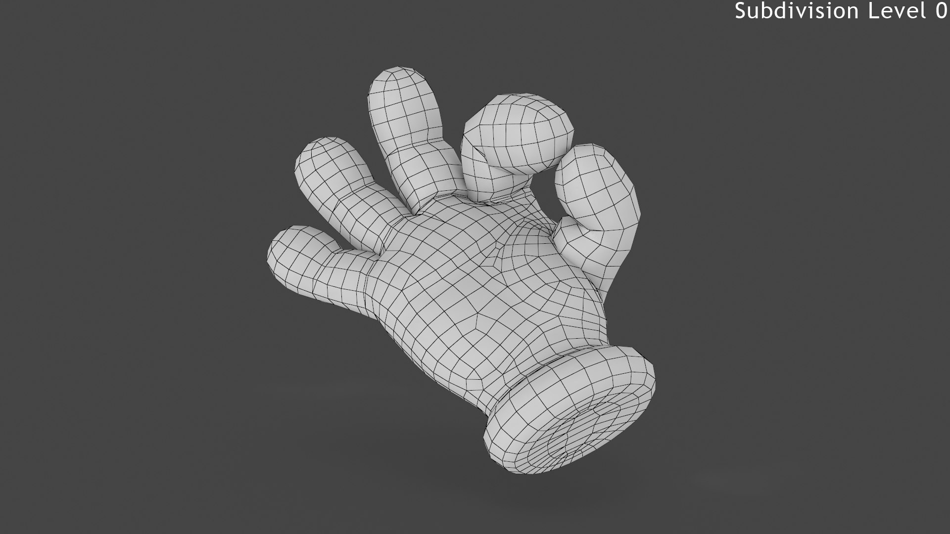 3D Cartoon Hand Model - TurboSquid 1698623