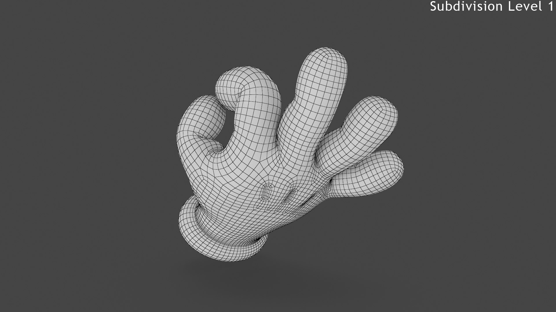 3D Cartoon Hand Model - TurboSquid 1698623