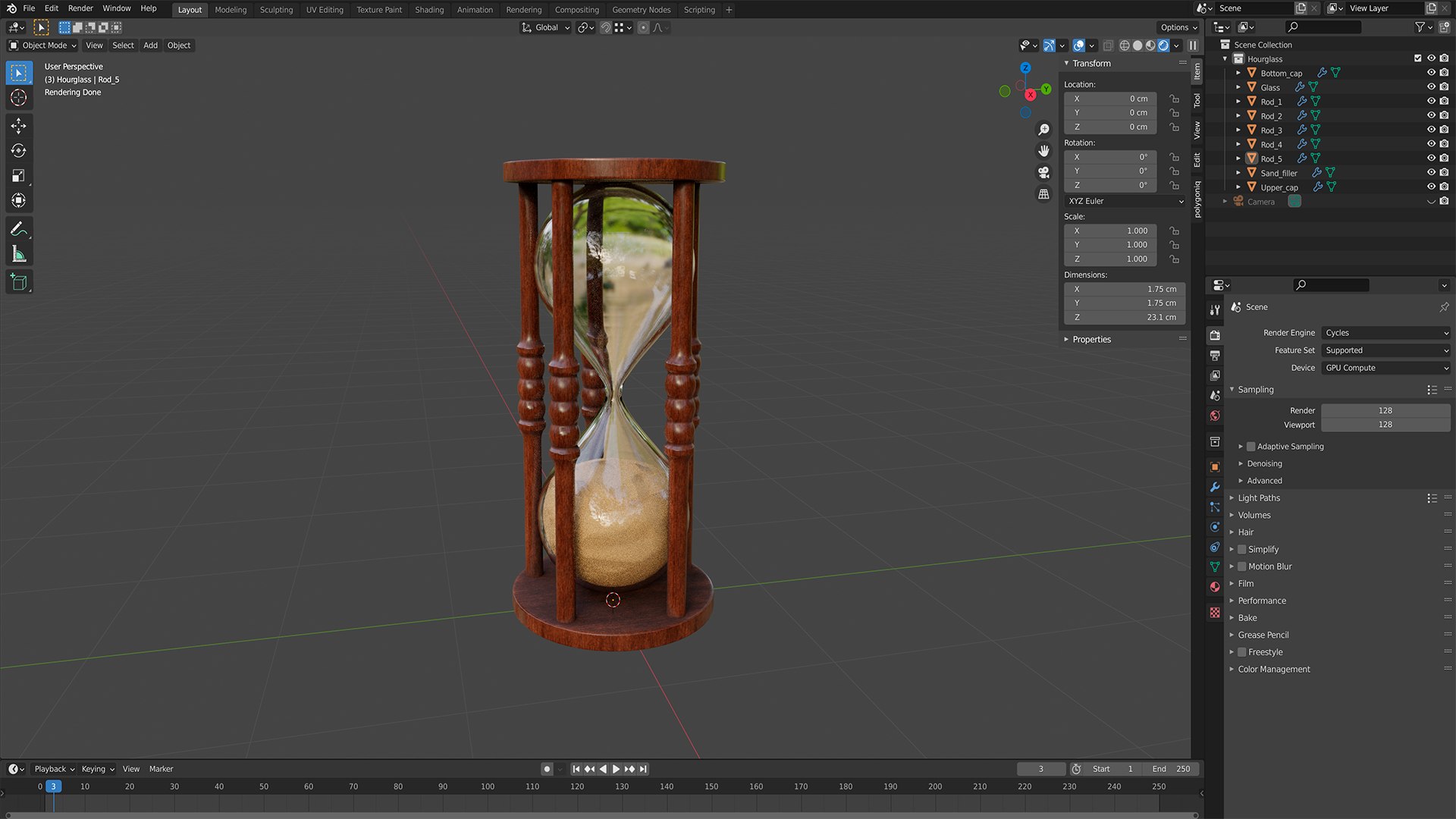 3D Model Hourglass - TurboSquid 1837971