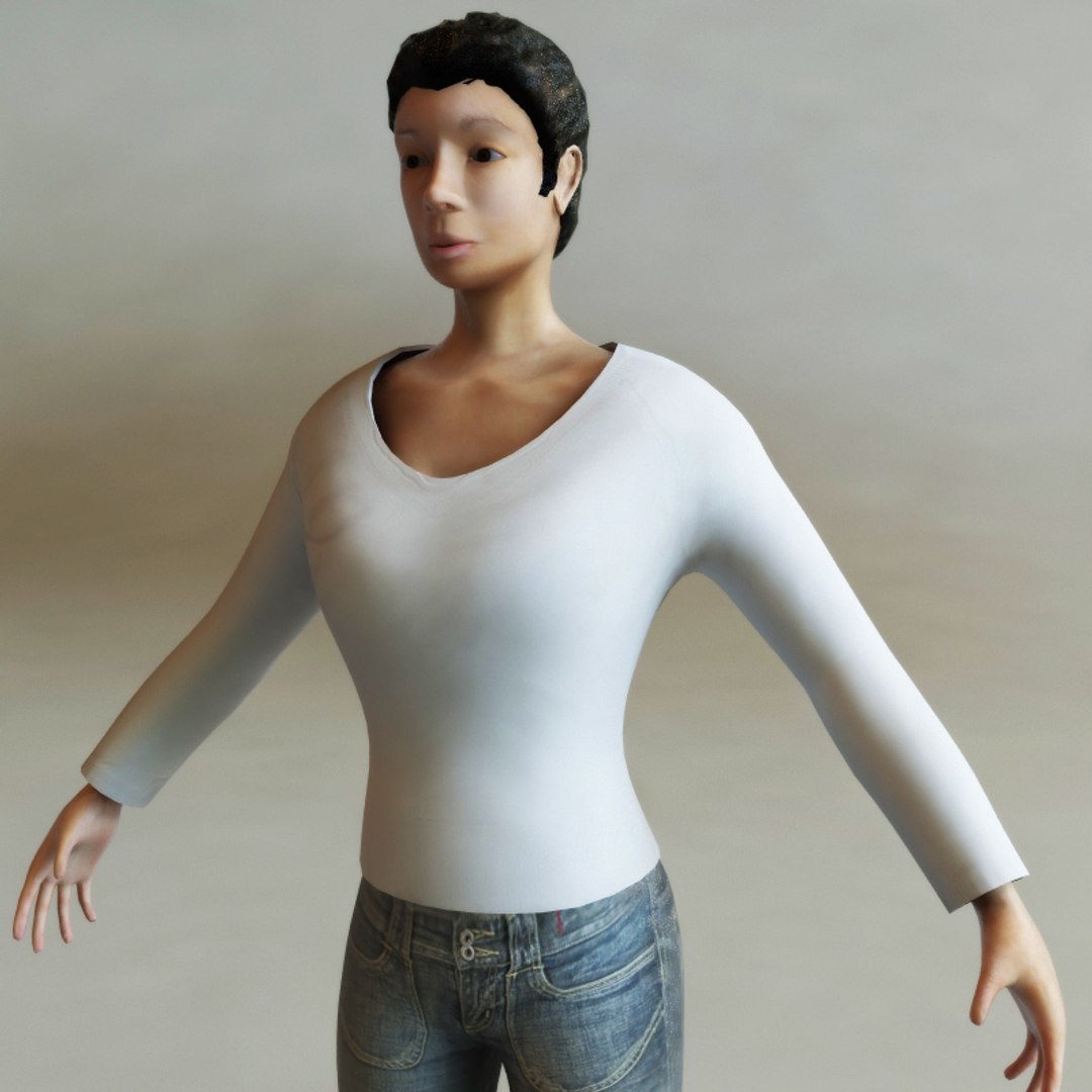 Realistic Woman Modelled 3d 3ds