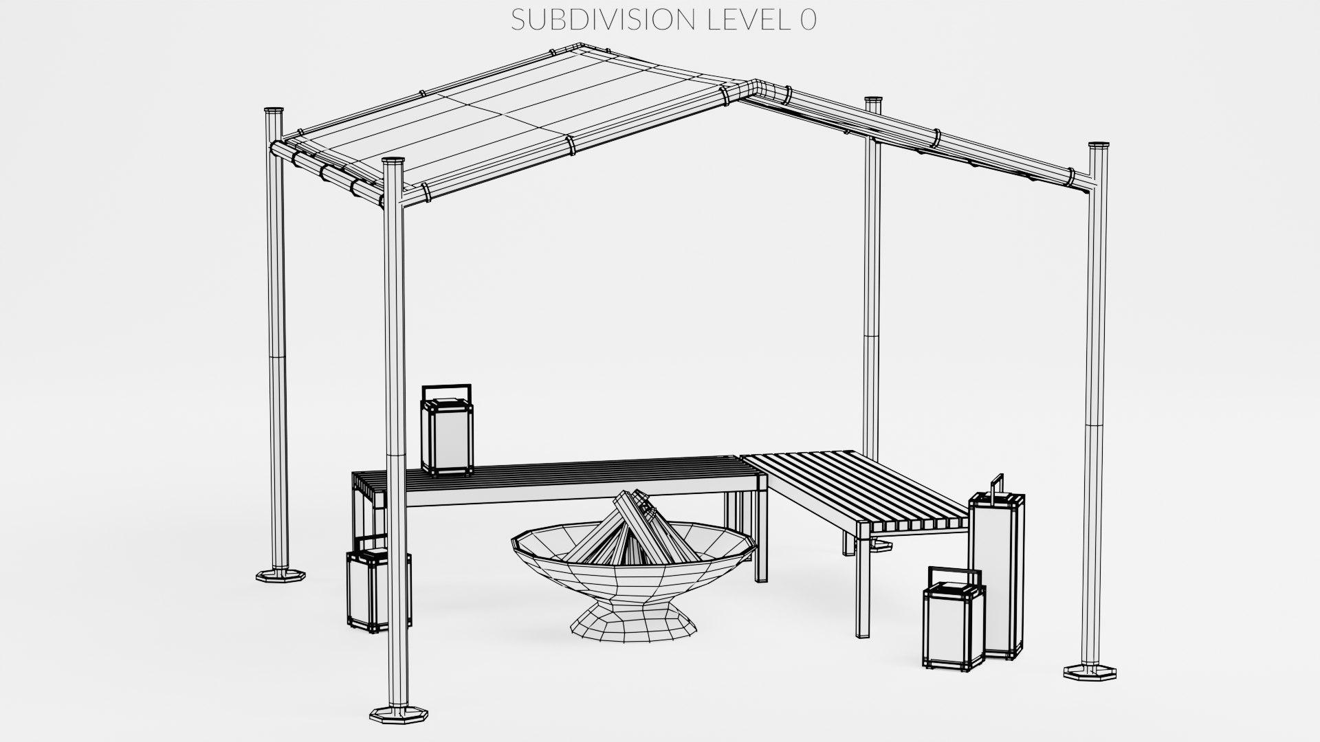 3D Gazebo Setup 01 Model - TurboSquid 2053637