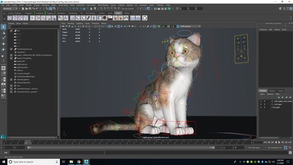 3D cat rigged fur animate - TurboSquid 1489554