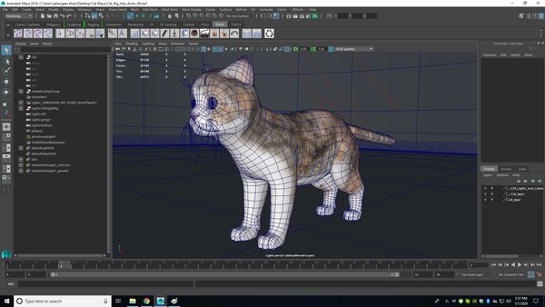 3D cat rigged fur animate - TurboSquid 1489554