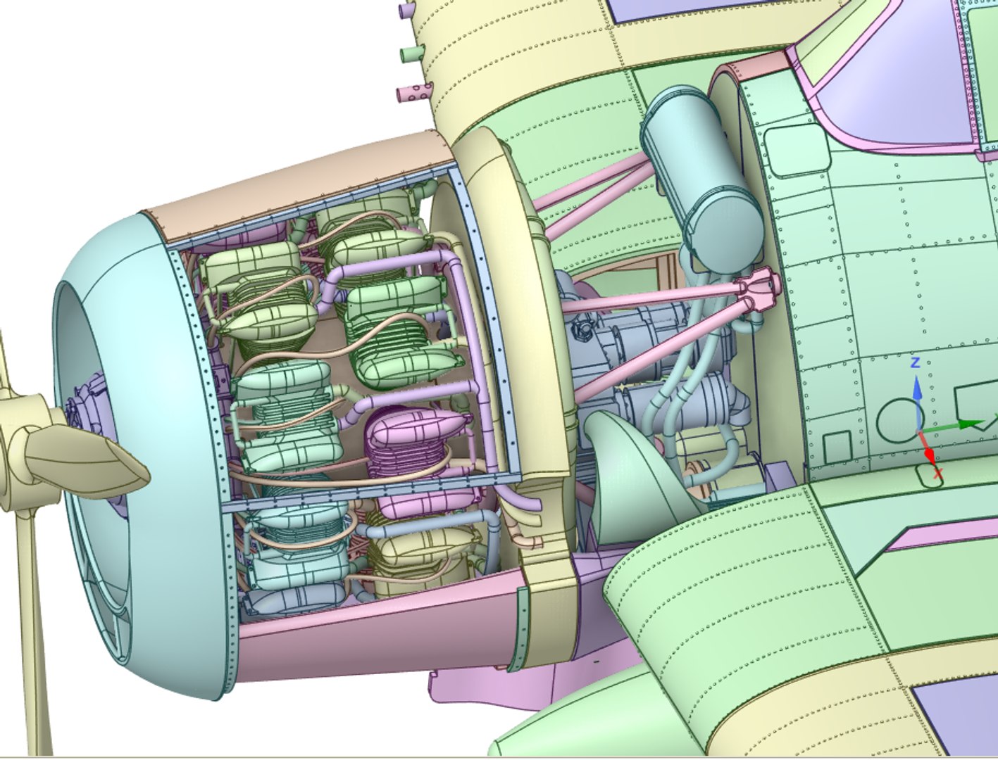 Grumman F6F 5 Hellcat 1 By 24 Scale 3D Printable Model Model ...