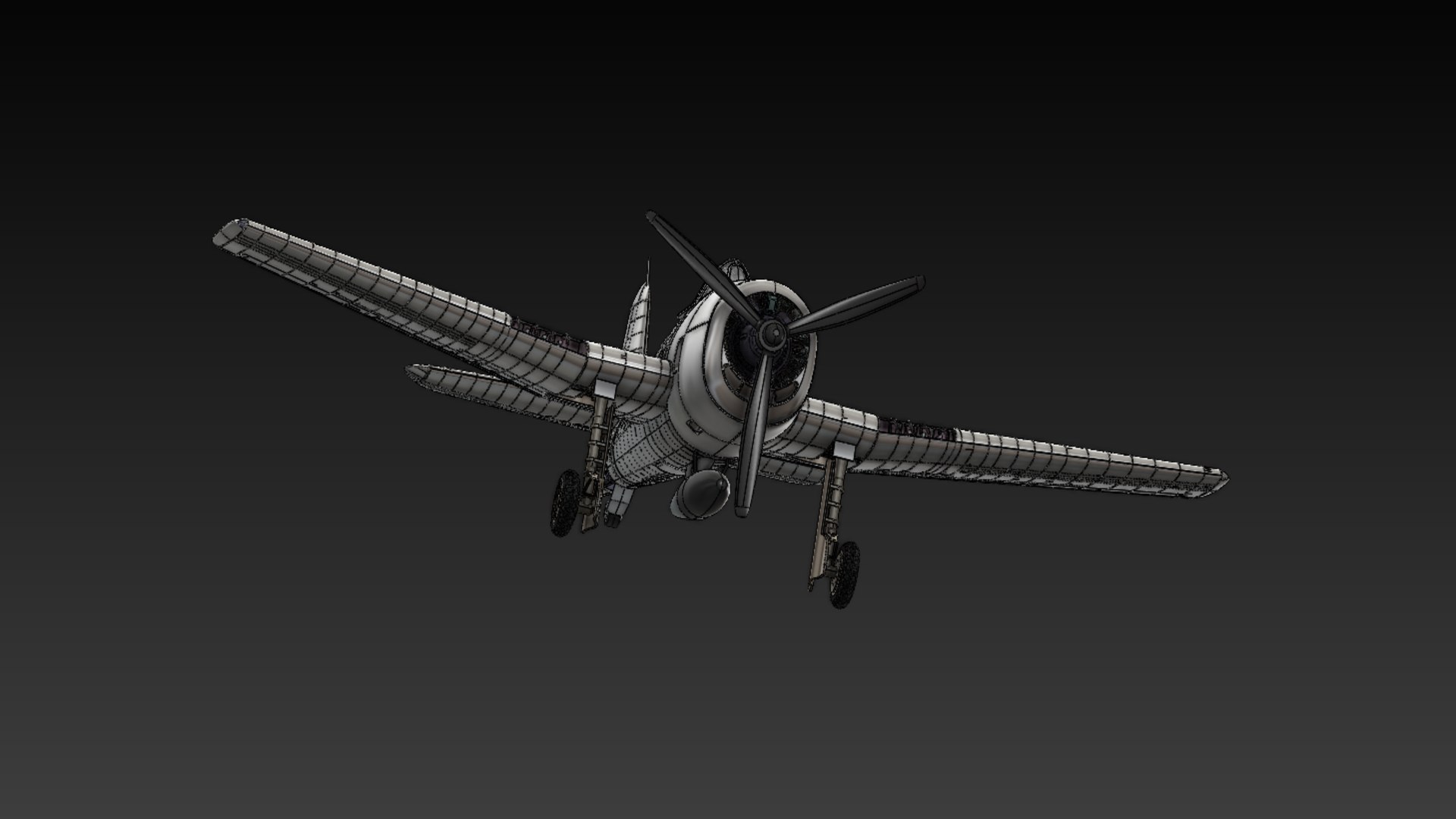 Grumman F6F 5 Hellcat 1 By 24 Scale 3D Printable Model Model ...