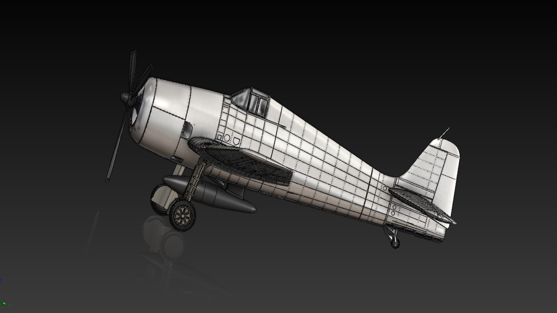 Grumman F6F 5 Hellcat 1 By 24 Scale 3D Printable Model Model ...