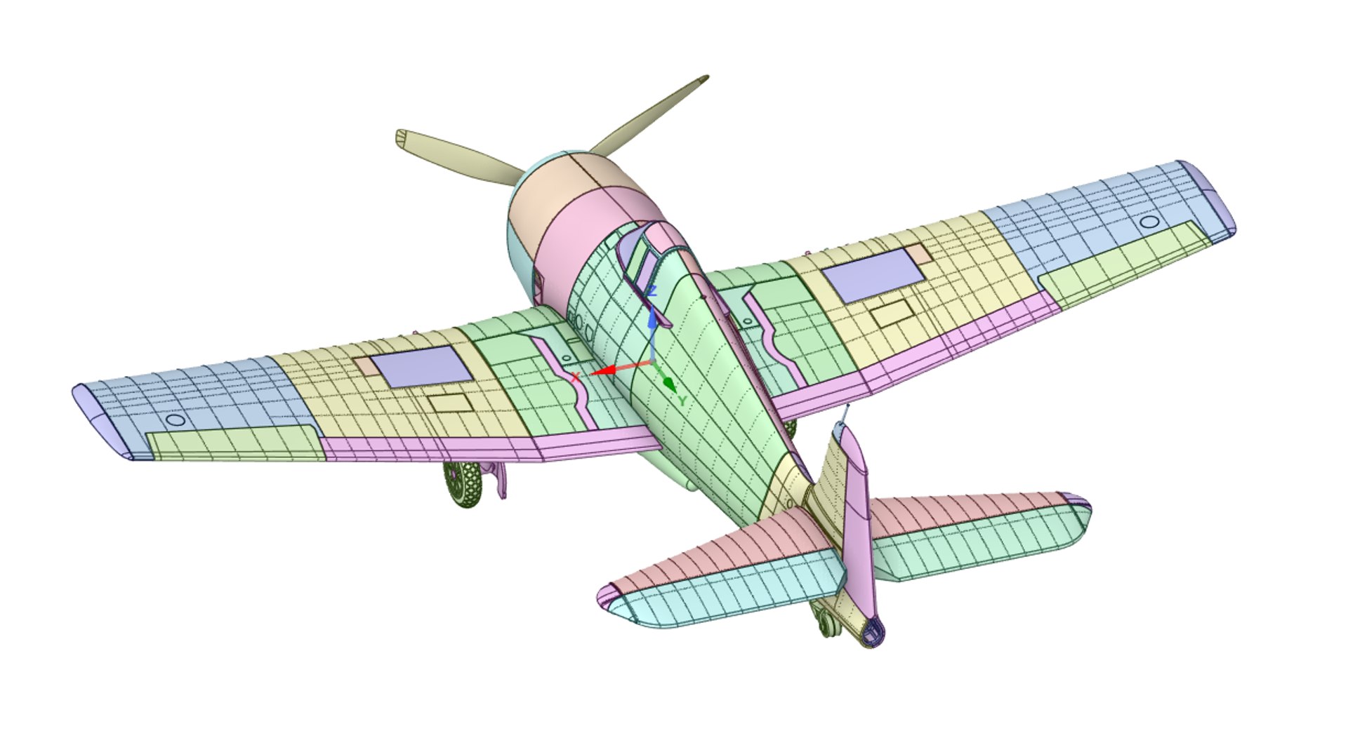 Grumman F6F 5 Hellcat 1 By 24 Scale 3D Printable Model Model ...