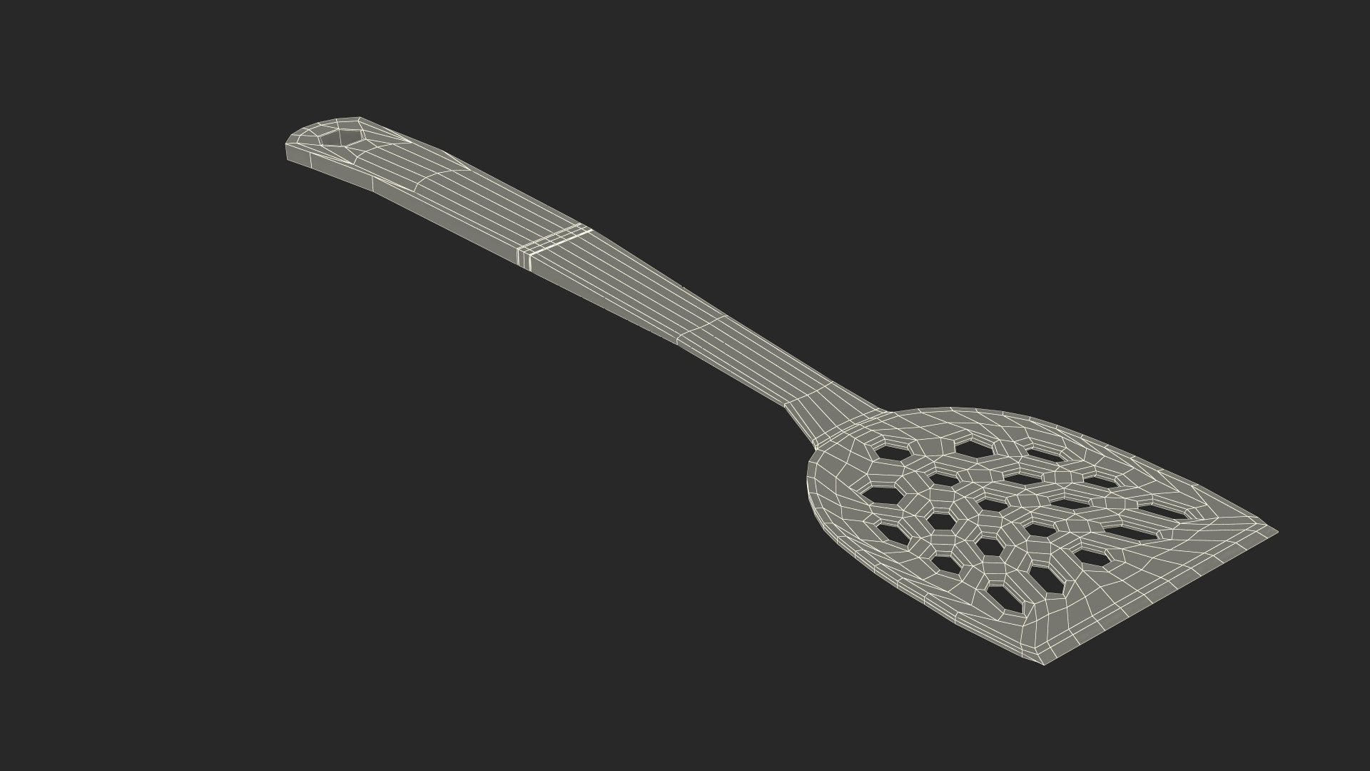 3D Model Nylon Black Frying Spoon - TurboSquid 2130990