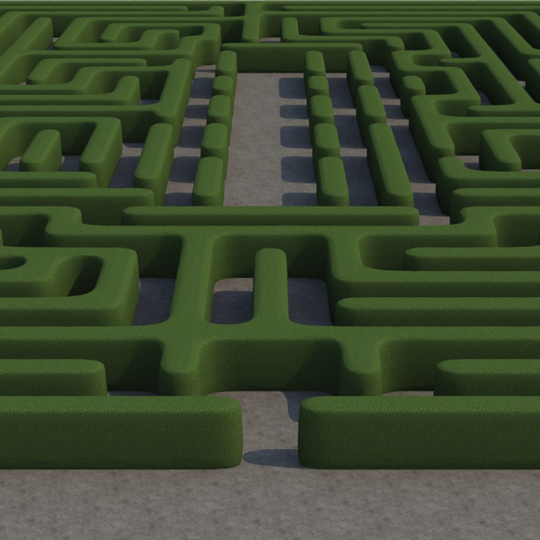 3ds Max Hedge Maze Shining High-poly