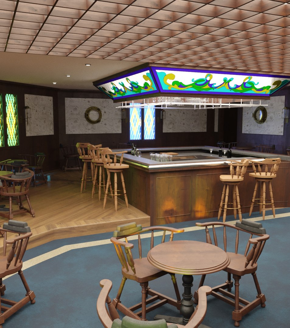 3D Pub Scene Interior - TurboSquid 1320083