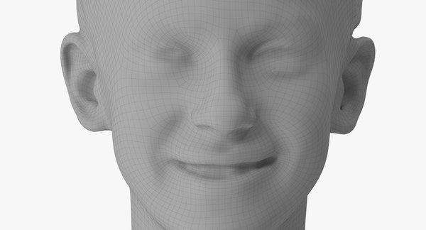 Rhea human head smile model - TurboSquid 1667238