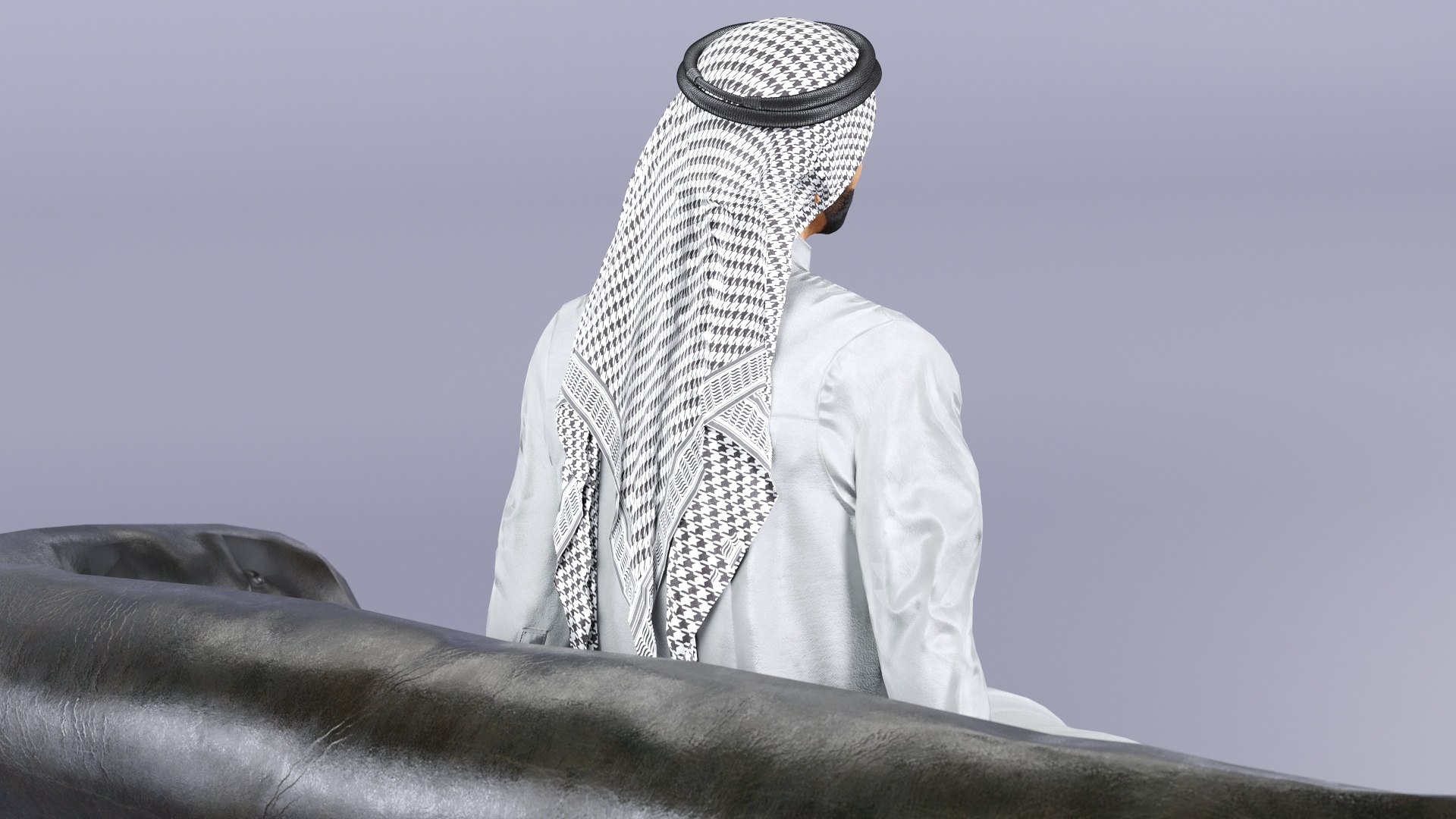 3D Arab Man With Traditional Arabic Headgear - TurboSquid 1964613